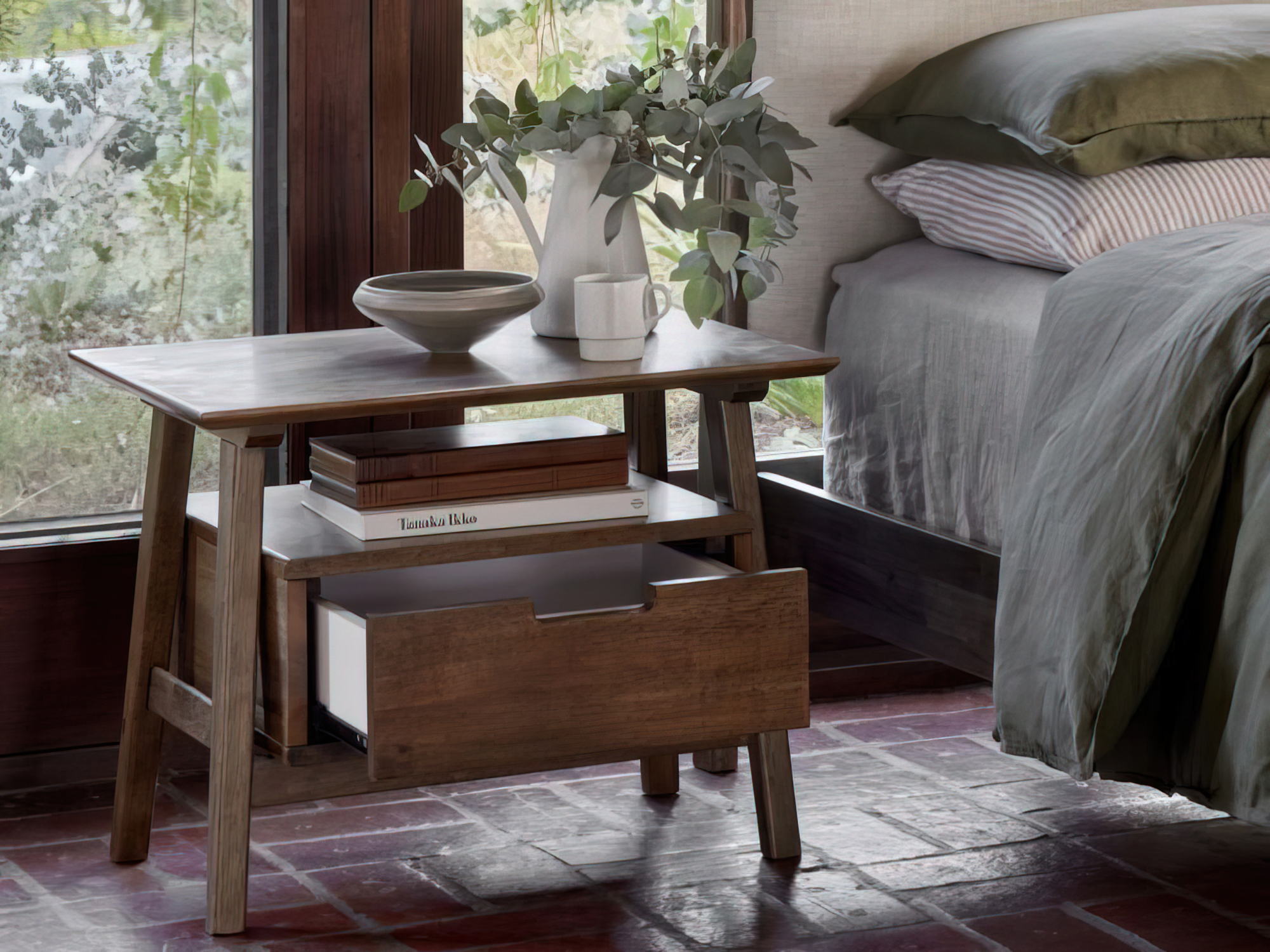Rome Bedside Table Natural Hardwood | atelier-yuwa.ciao.jp