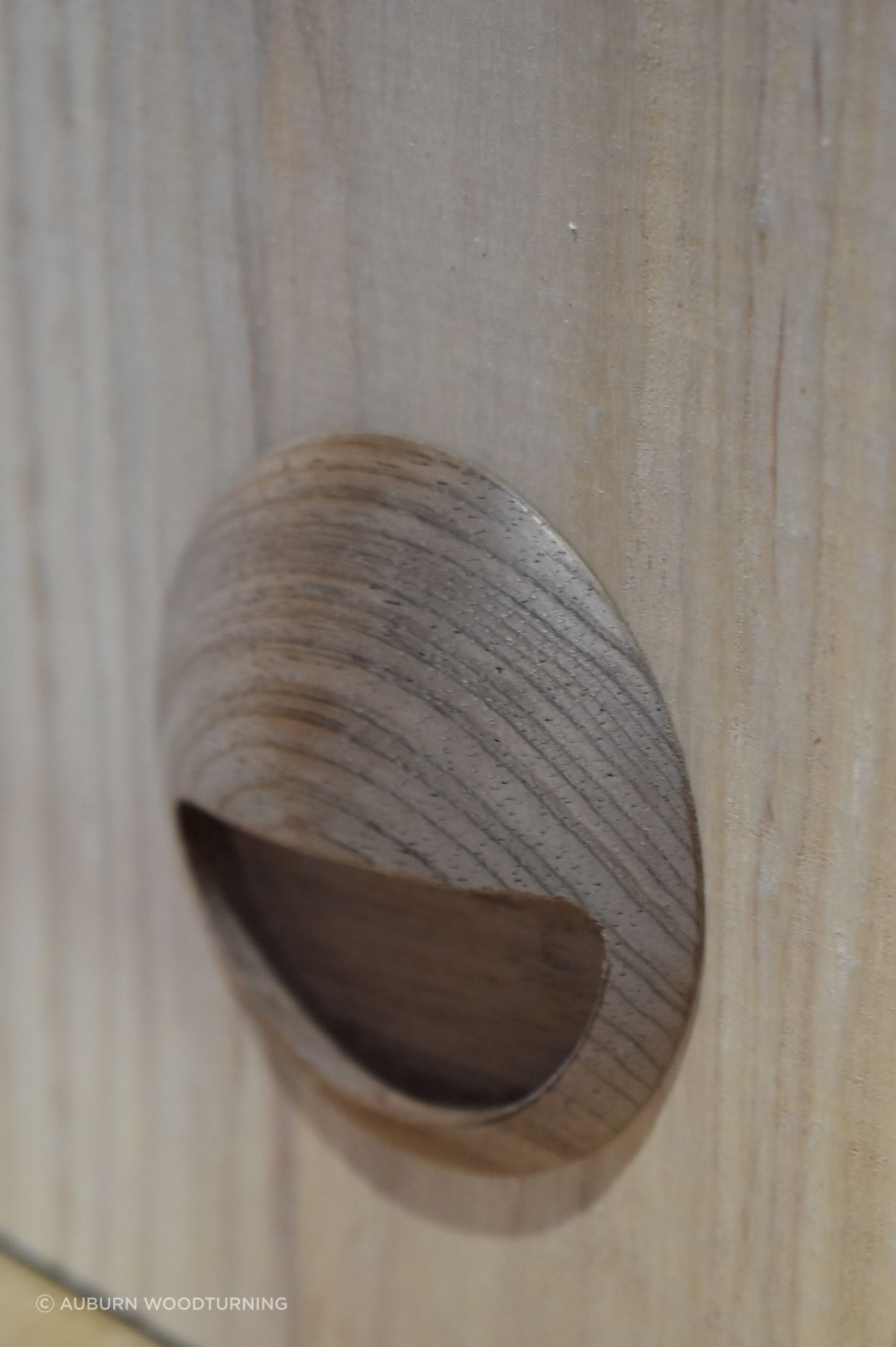 Making an inset pull with Auburn Woodturning