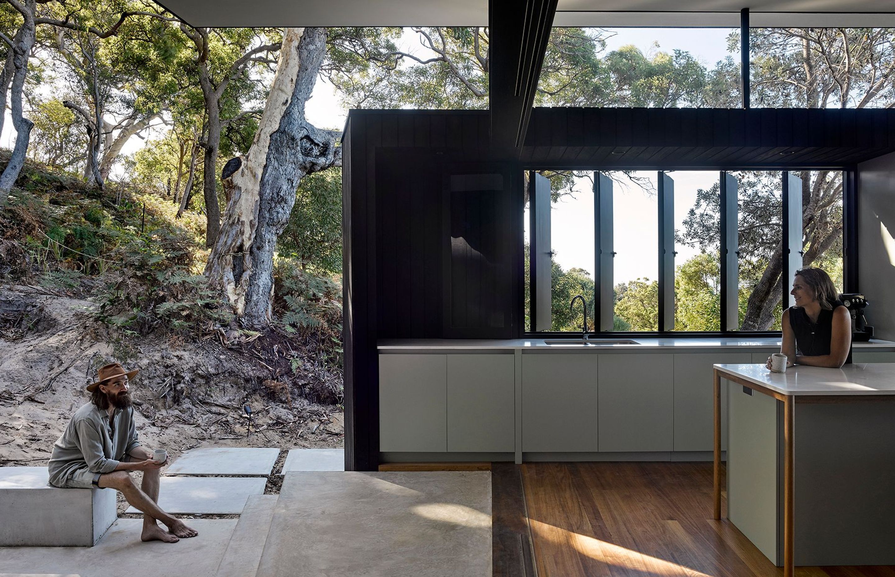 A modern island ‘beach shack’ where the bush meets the sea
