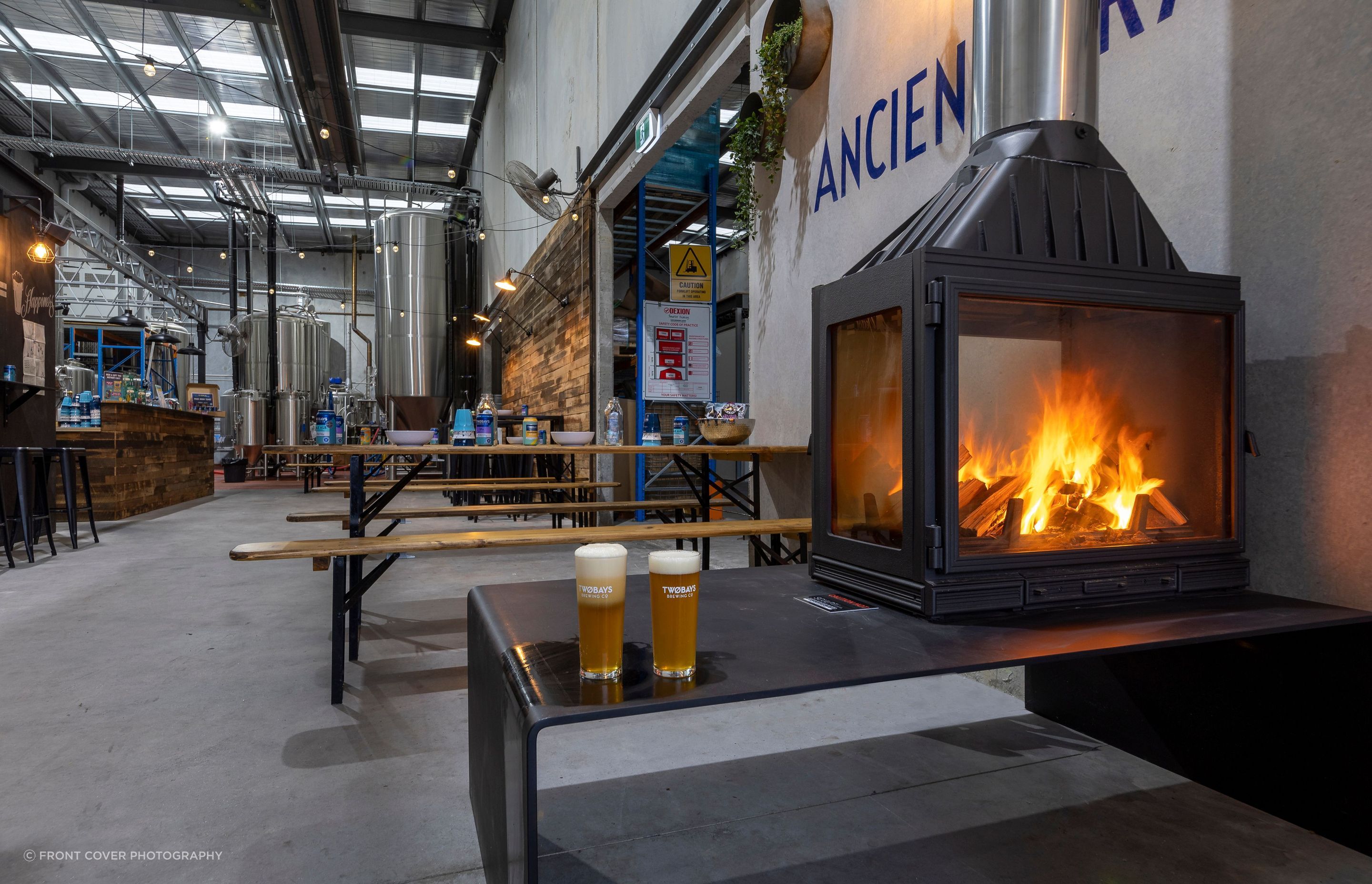 Two Bays Brewery by Sculpt Fireplace Collection | ArchiPro AU
