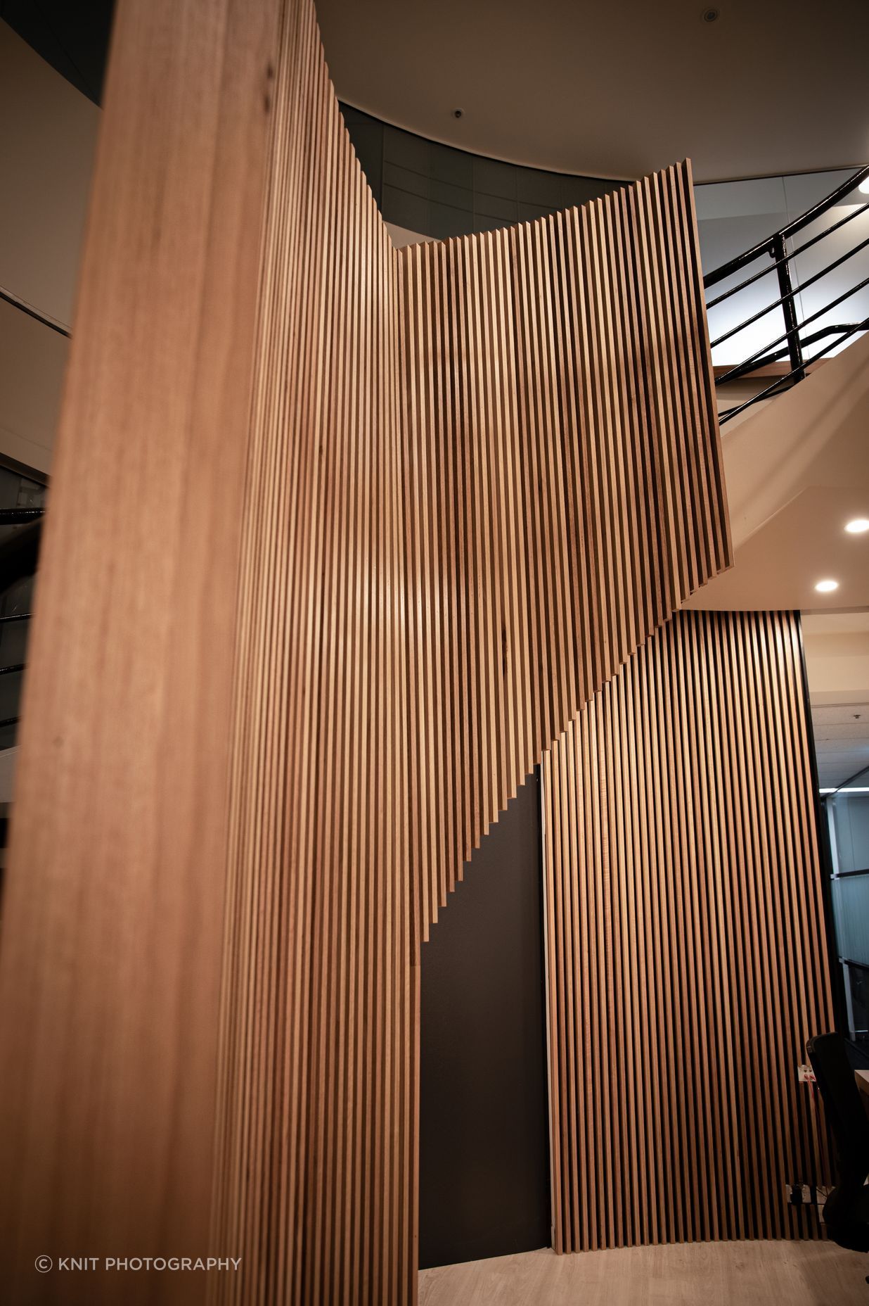 Linear Wood Feature Wall by The Barking Axe | ArchiPro AU