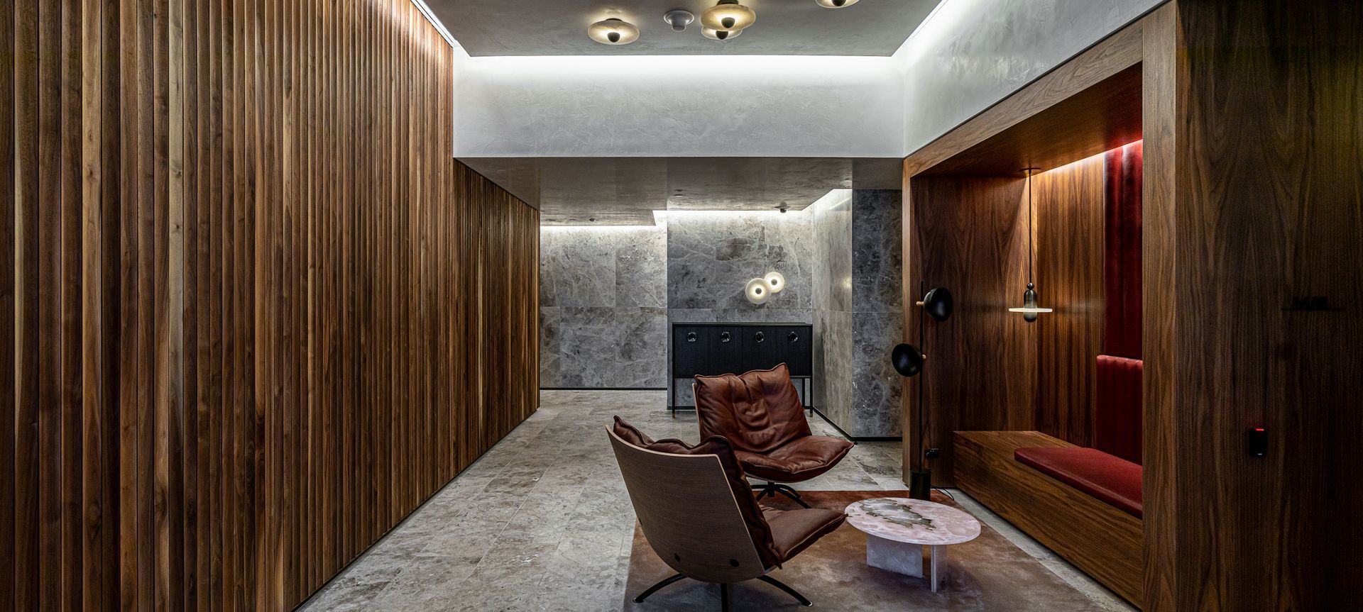 Collins Arch Lobby by Bishop Master Finishes | ArchiPro AU