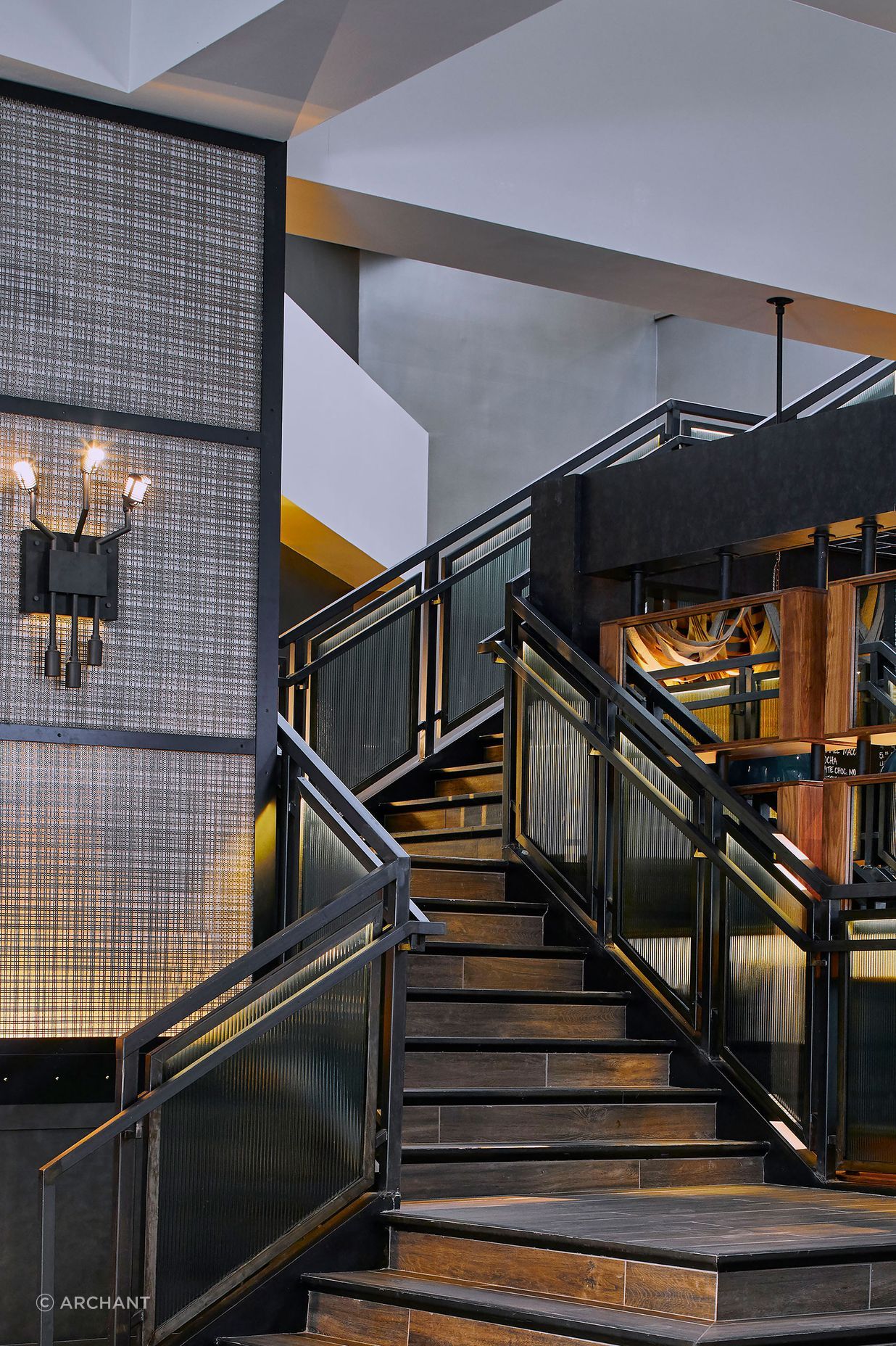 Refined Interiors with Wire Mesh Balustrades and Screens by Wovenpanel ...