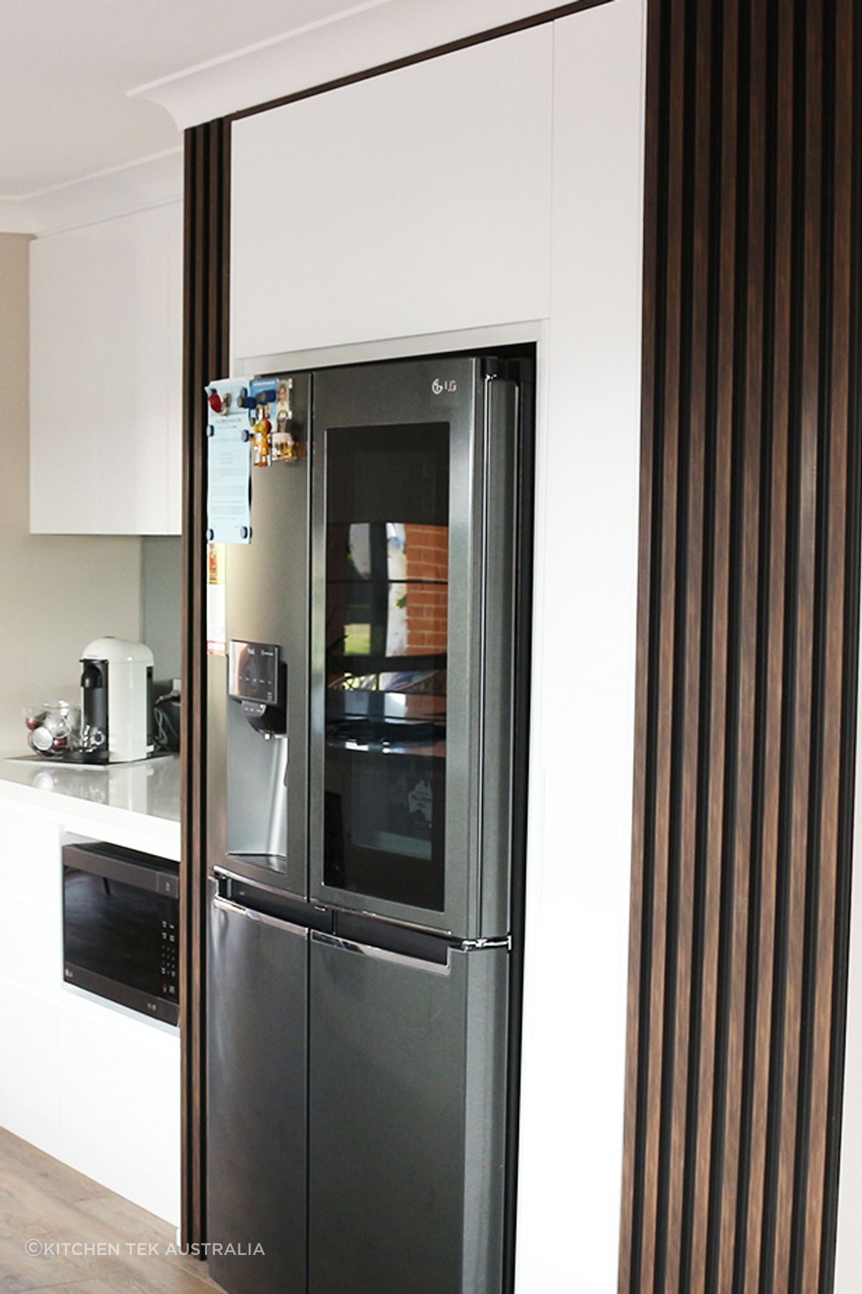 Modern Kitchen with 3d wall Panels by Kitchen Tek Australia | ArchiPro AU