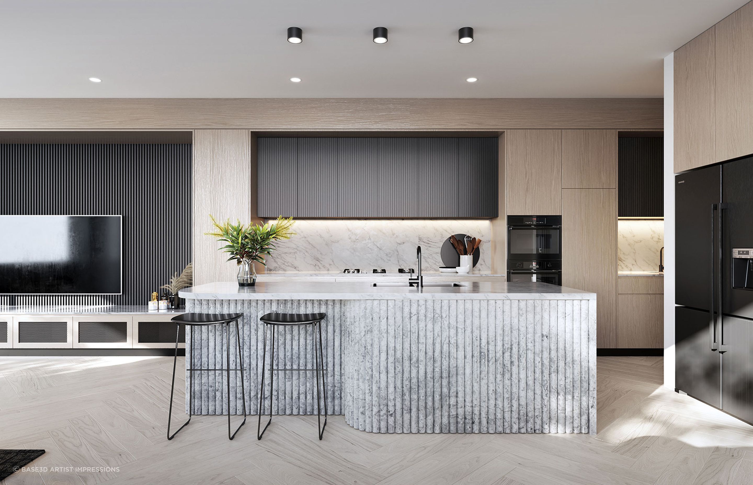 Kitchen by BASE3D Artist Impressions | ArchiPro AU