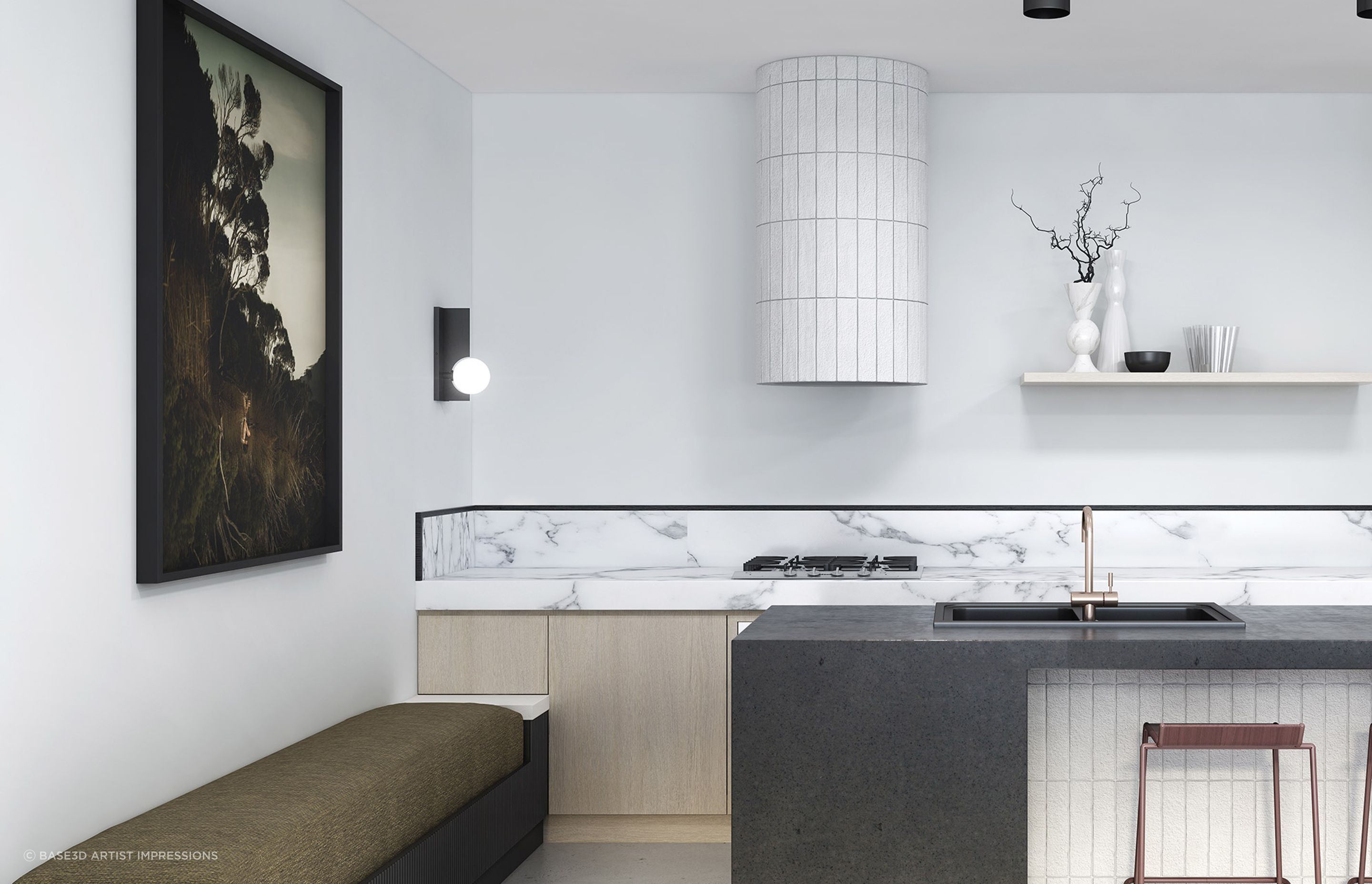 Kitchen by BASE3D Artist Impressions | ArchiPro AU