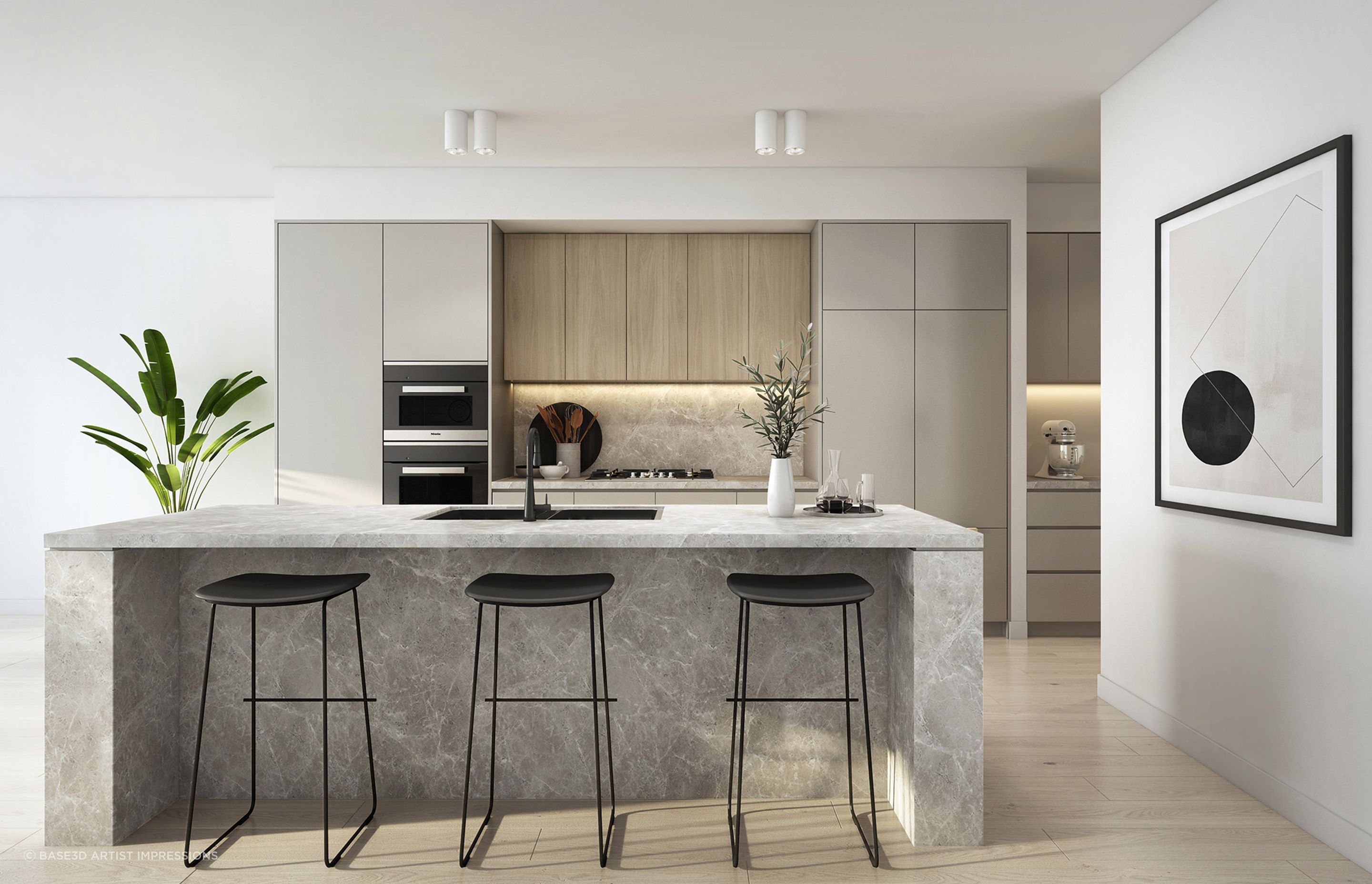 Kitchen by BASE3D Artist Impressions | ArchiPro AU