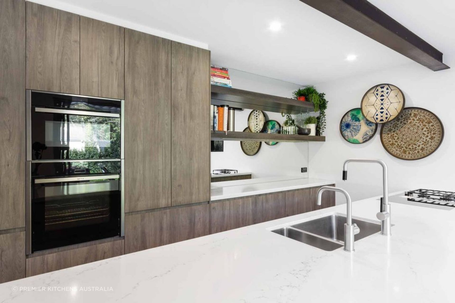 Rustic Timber Grain Kitchen Design by Premier Kitchens Australia ...