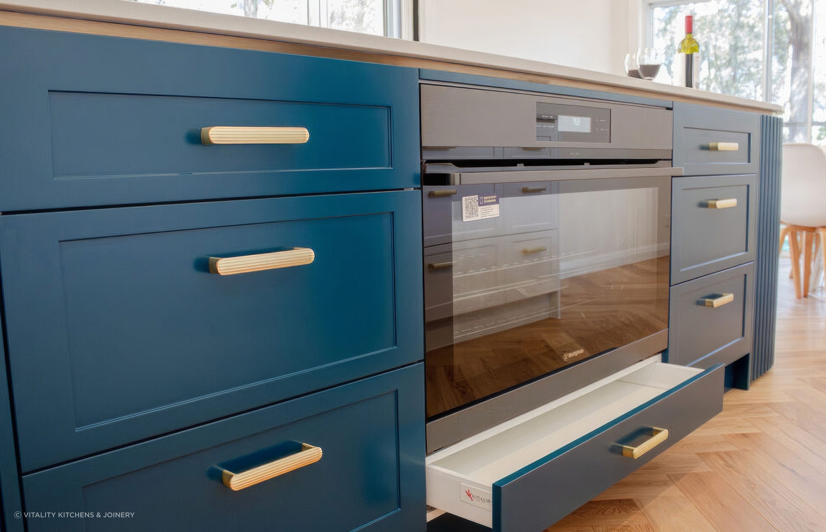 Curved Reeded Kitchen - Warrawee by Vitality Kitchens & Joinery ...