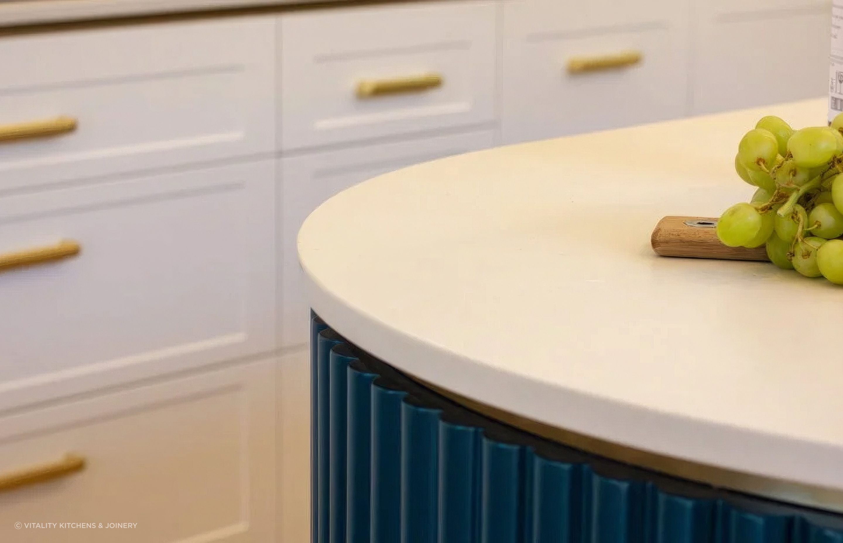 Curved Reeded Kitchen - Warrawee by Vitality Kitchens & Joinery ...