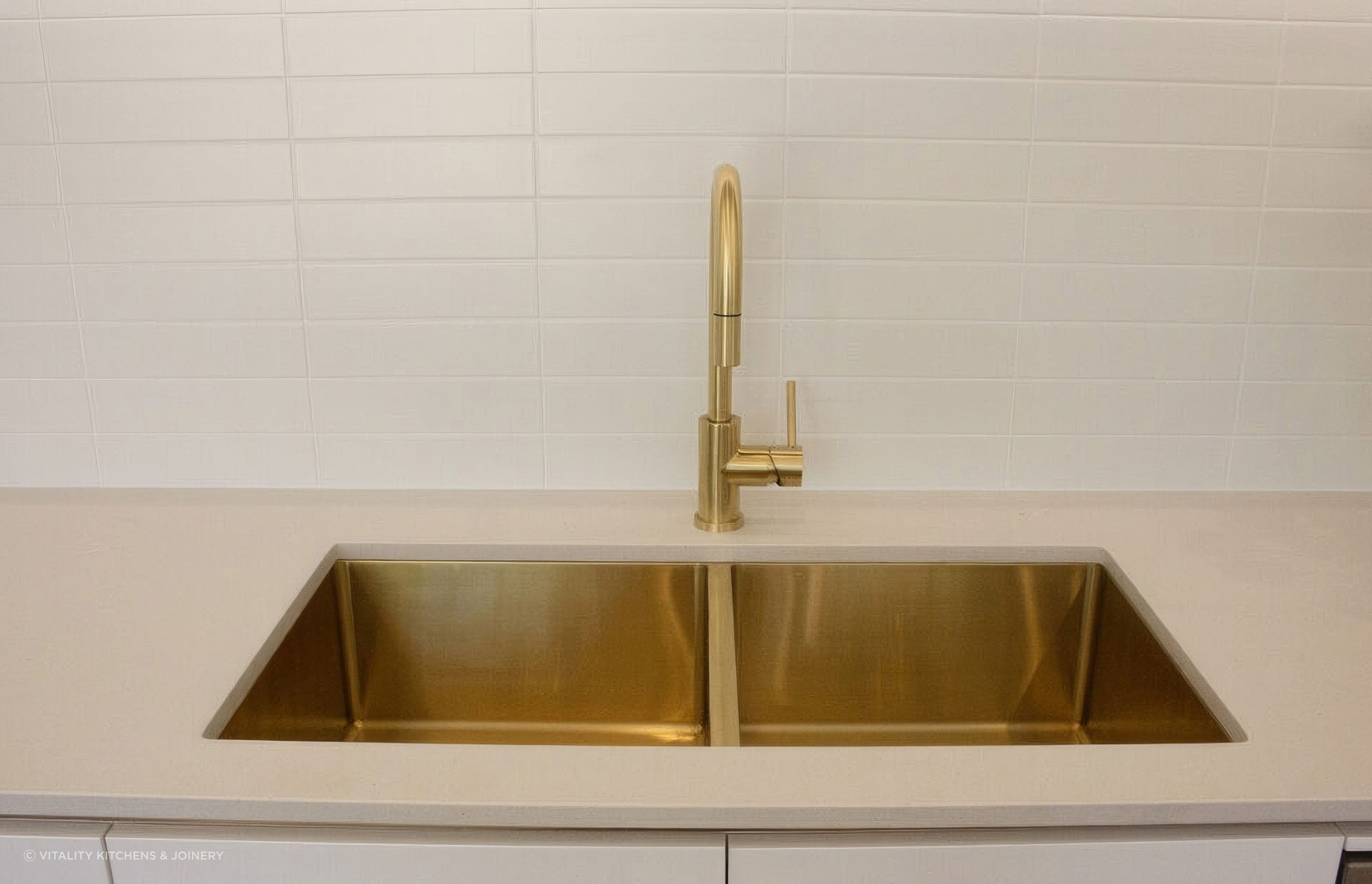 Curved Reeded Kitchen - Warrawee by Vitality Kitchens & Joinery ...