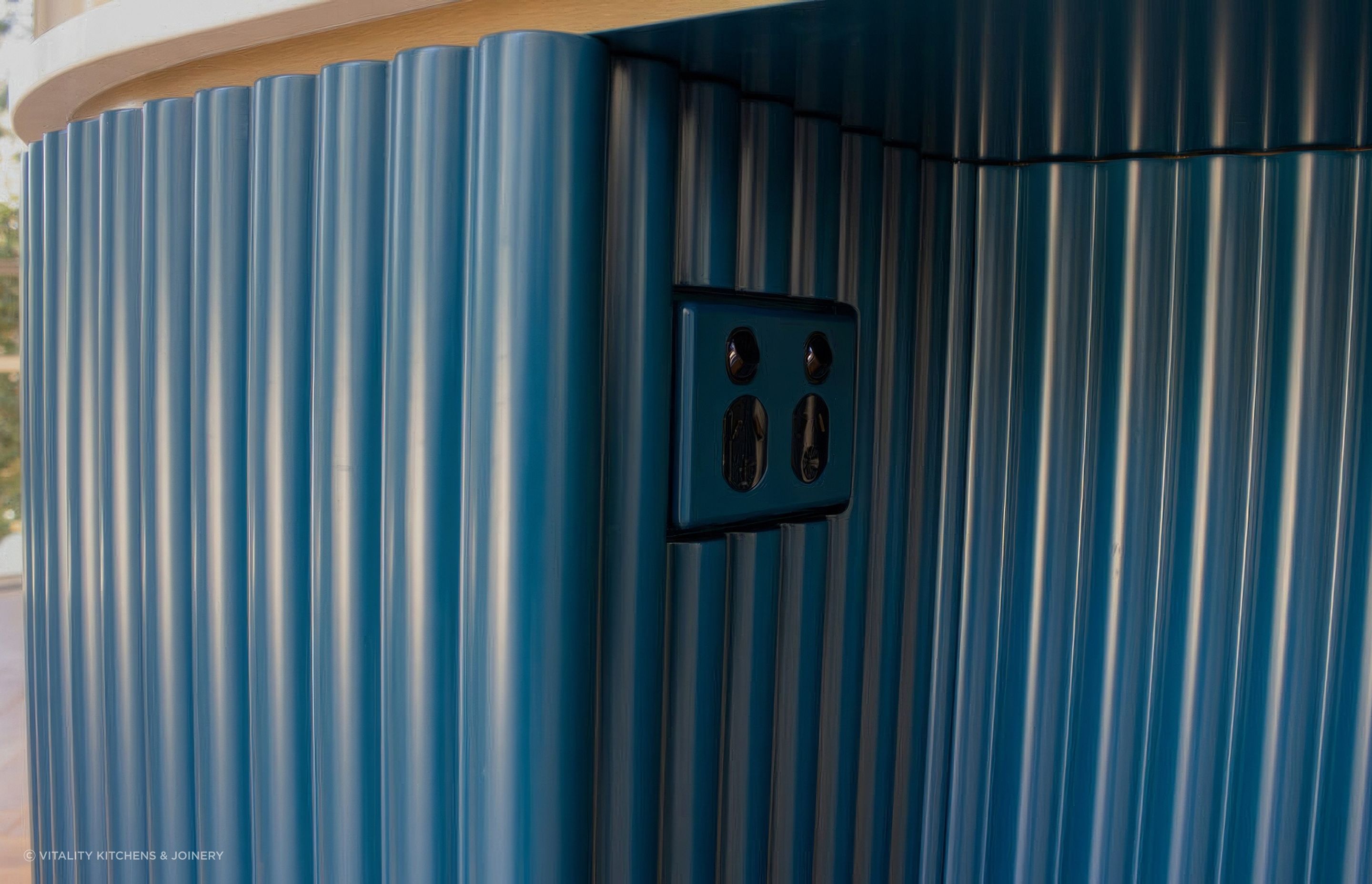 Curved Reeded Kitchen - Warrawee by Vitality Kitchens & Joinery ...