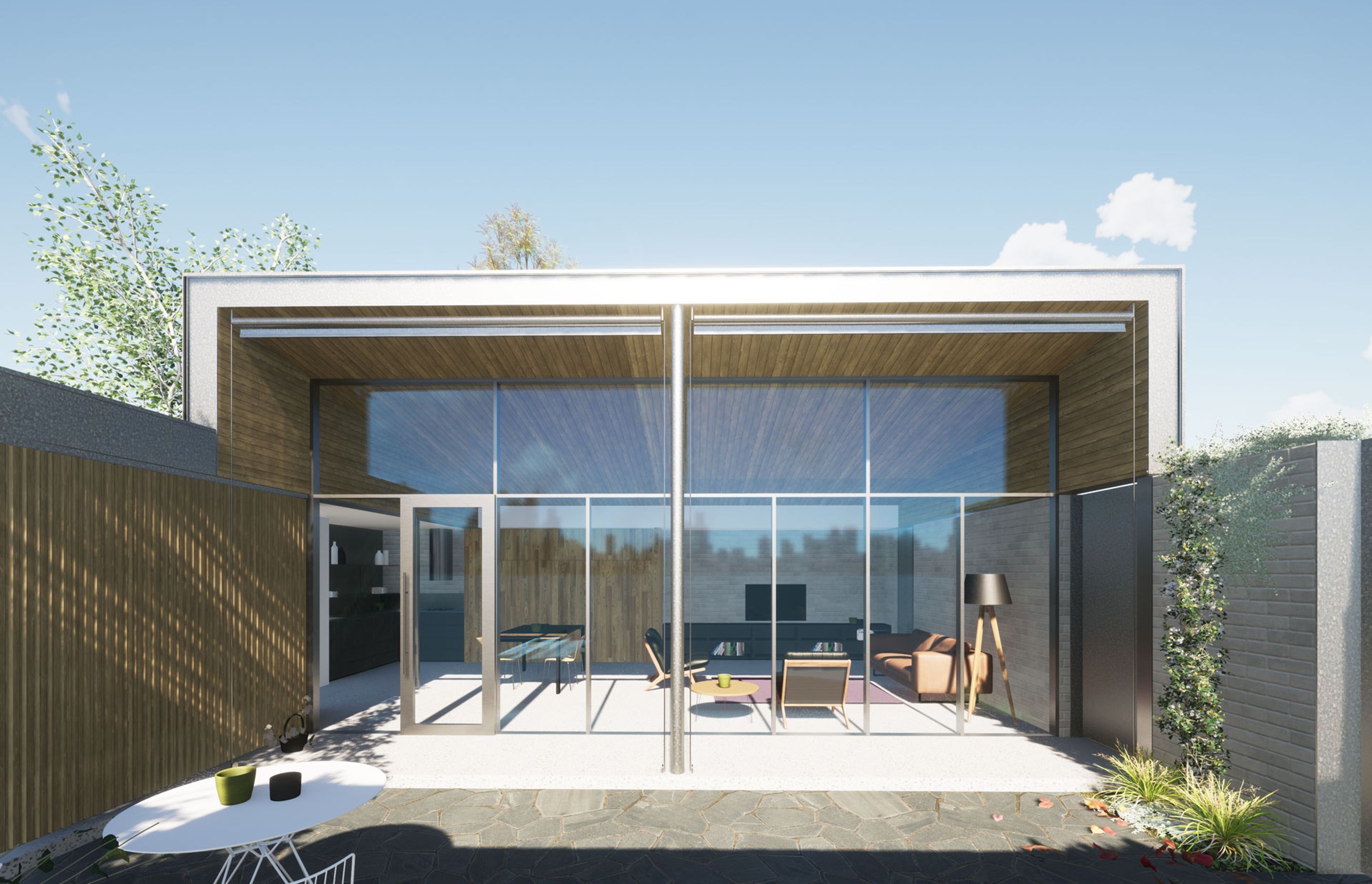 Fitzroy Sunroof House + Unit by Andrew Child Architect | ArchiPro AU