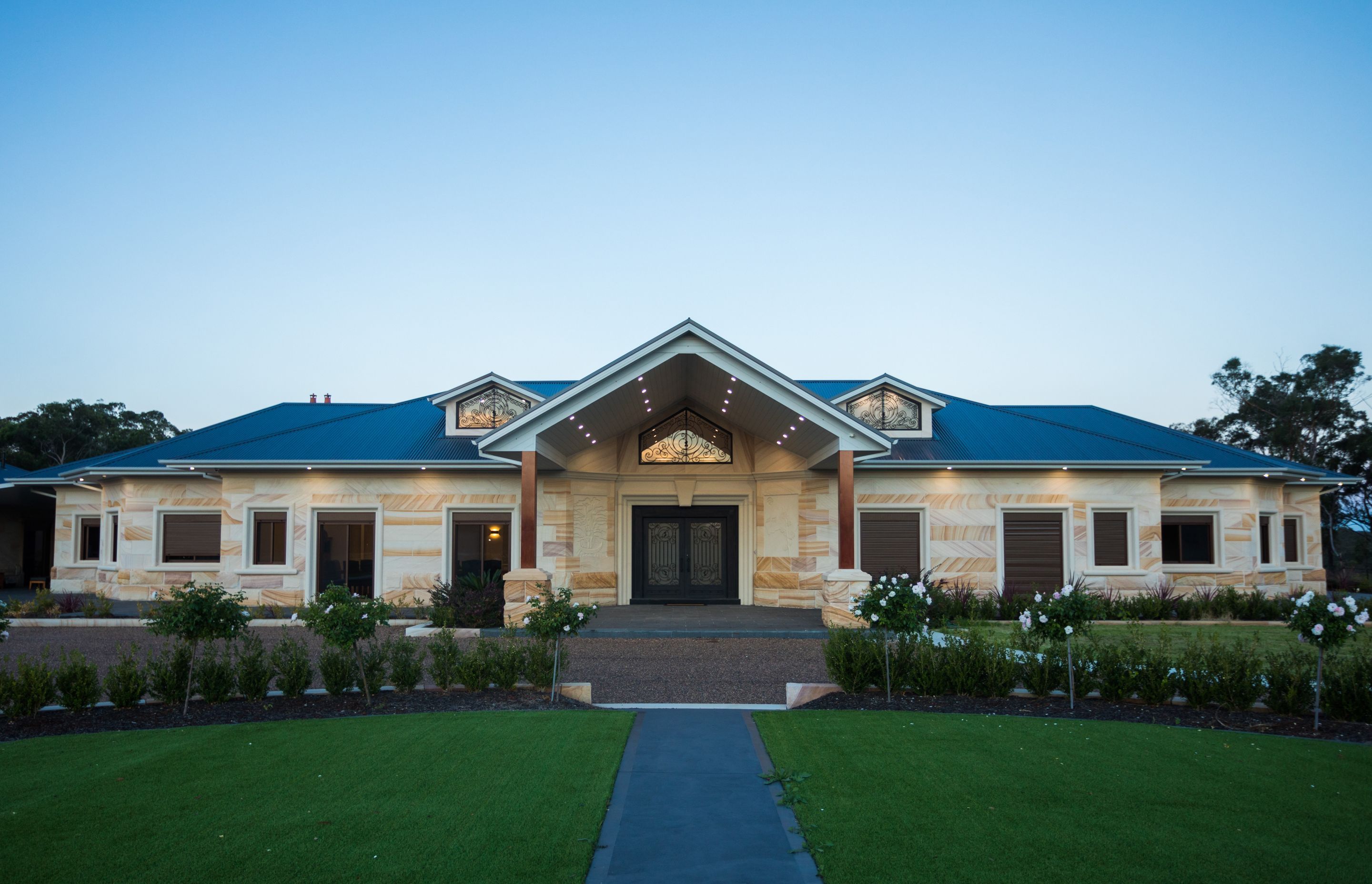 The Rock; Single-storey Neo-colonial Australian Sandstone Farmhouse by ...
