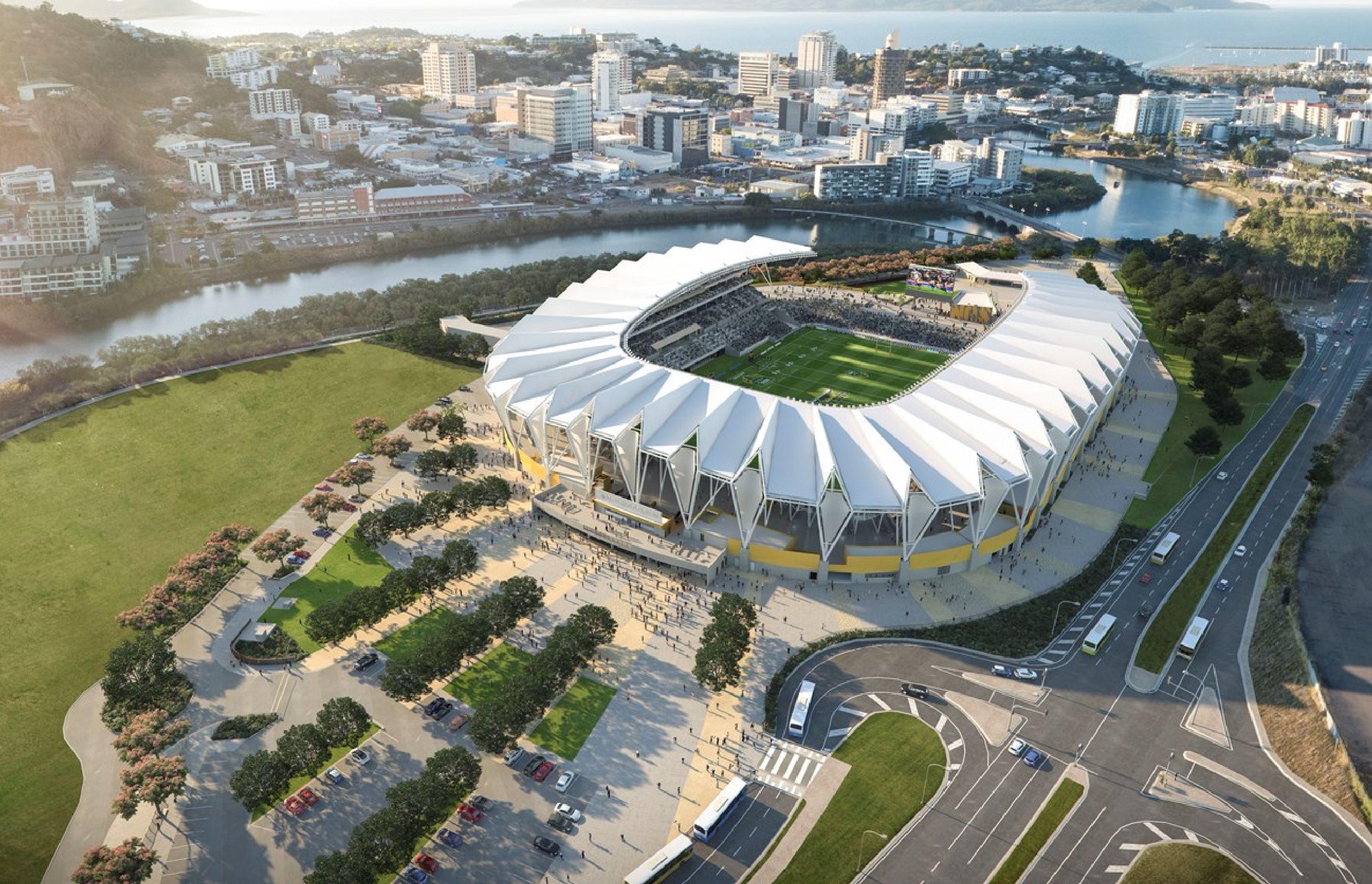 Queensland Country Bank Stadium by Diadem | ArchiPro AU