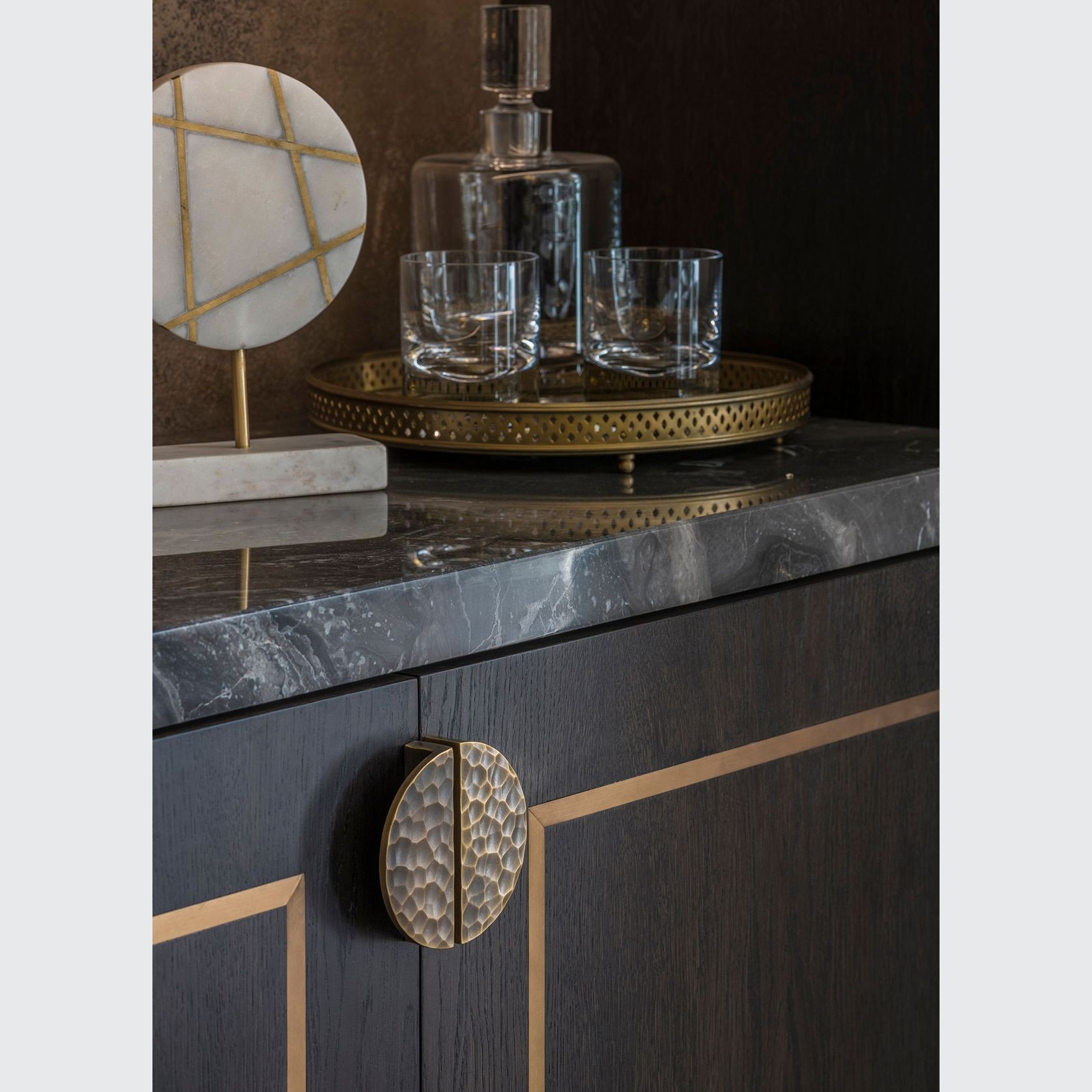 Joseph Giles Hammered Half Moon Pull Handle | ArchiPro AU