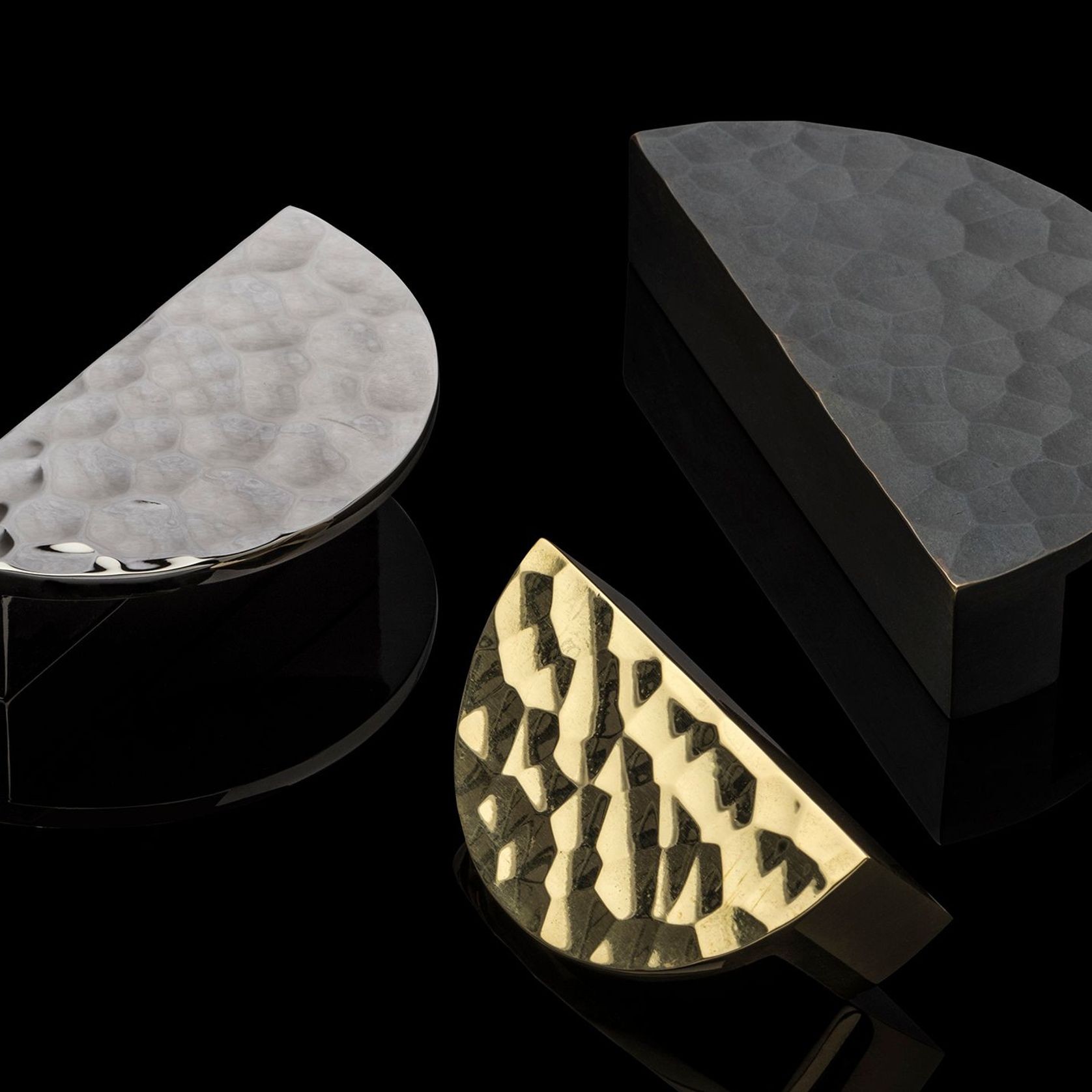 Joseph Giles Hammered Half Moon Pull Handle | ArchiPro AU