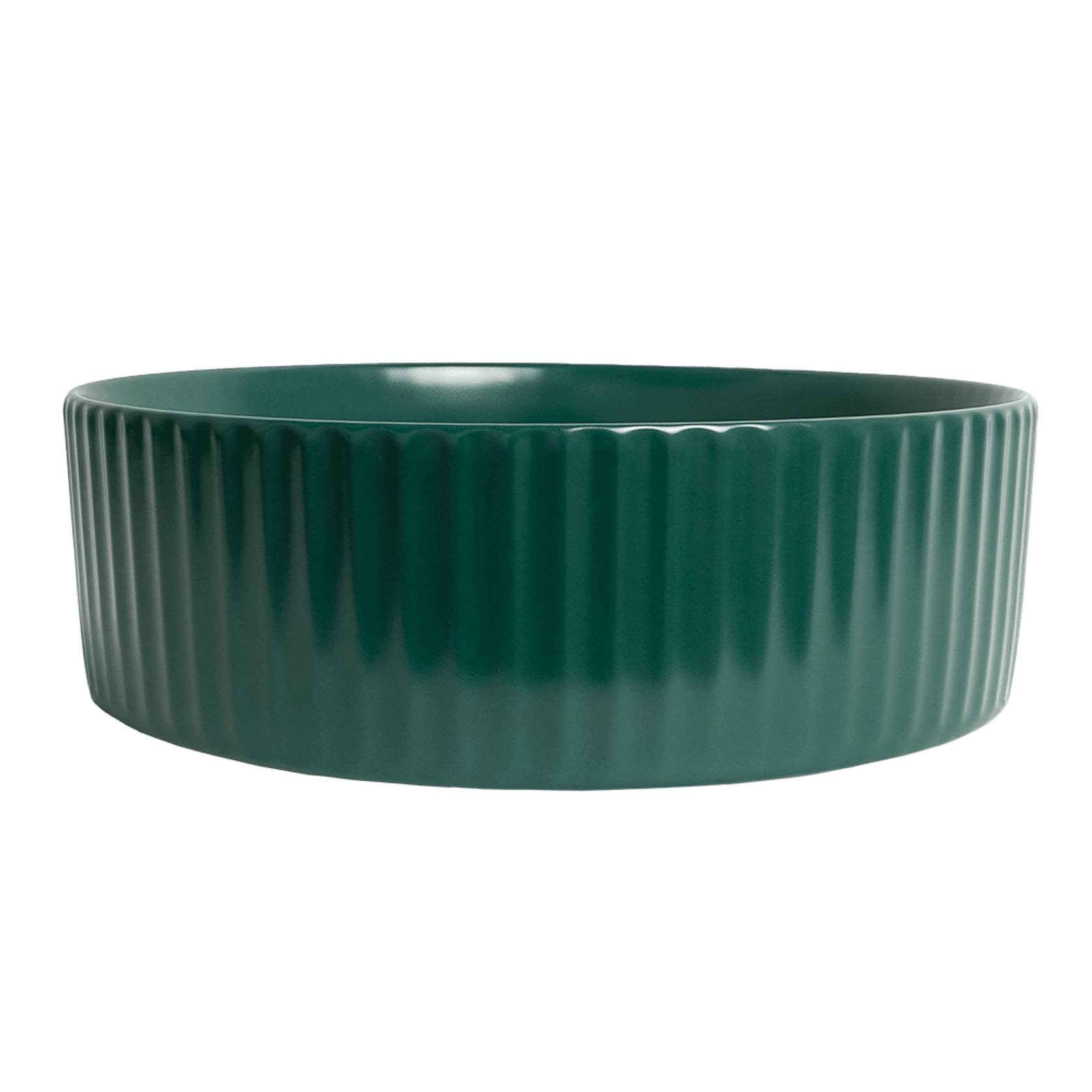 Camilla Fluted Matte Green Basin | ArchiPro AU