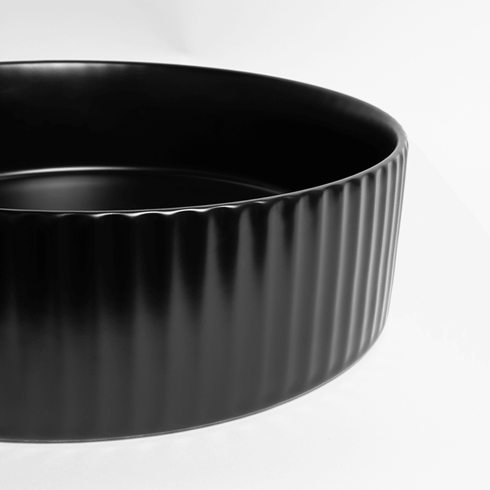Camilla Fluted Matte Black Basin | ArchiPro AU