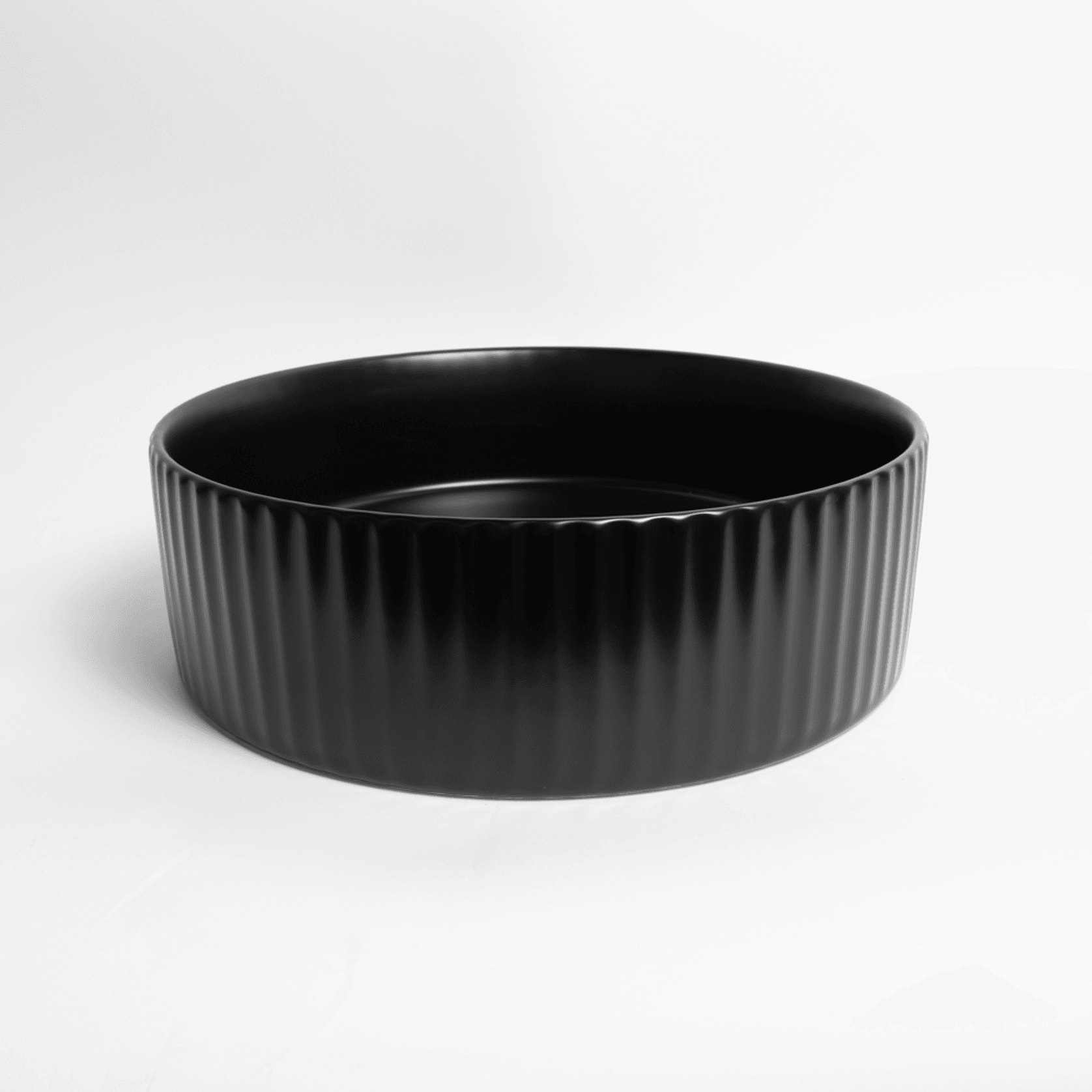 Camilla Fluted Matte Black Basin | ArchiPro AU