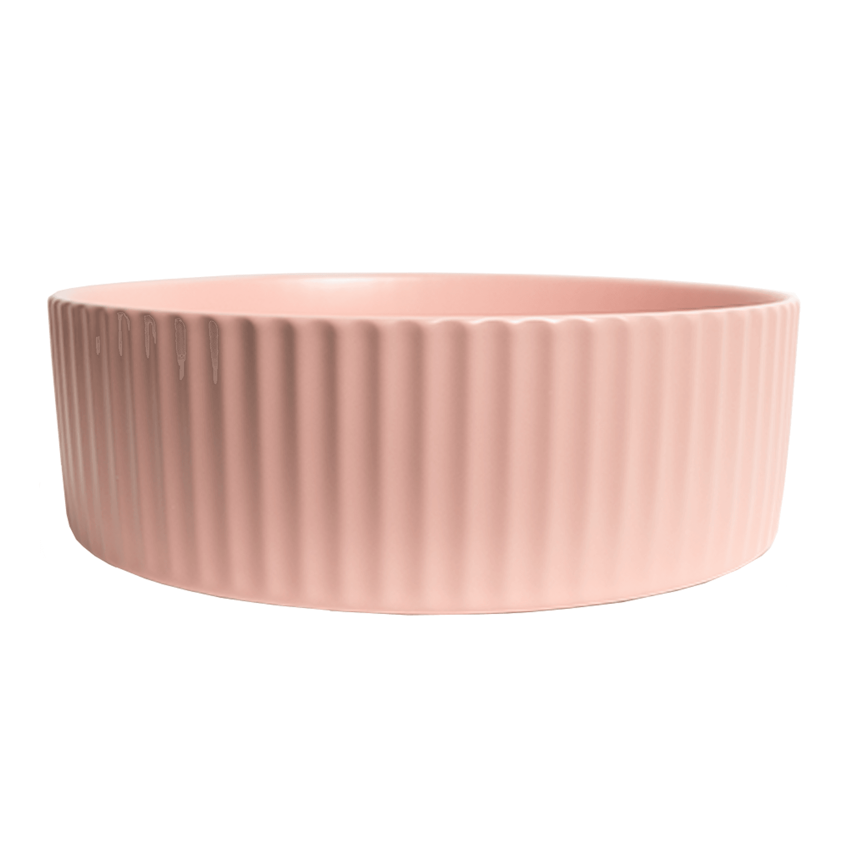 Camilla Fluted Matte Pink Basin | ArchiPro AU