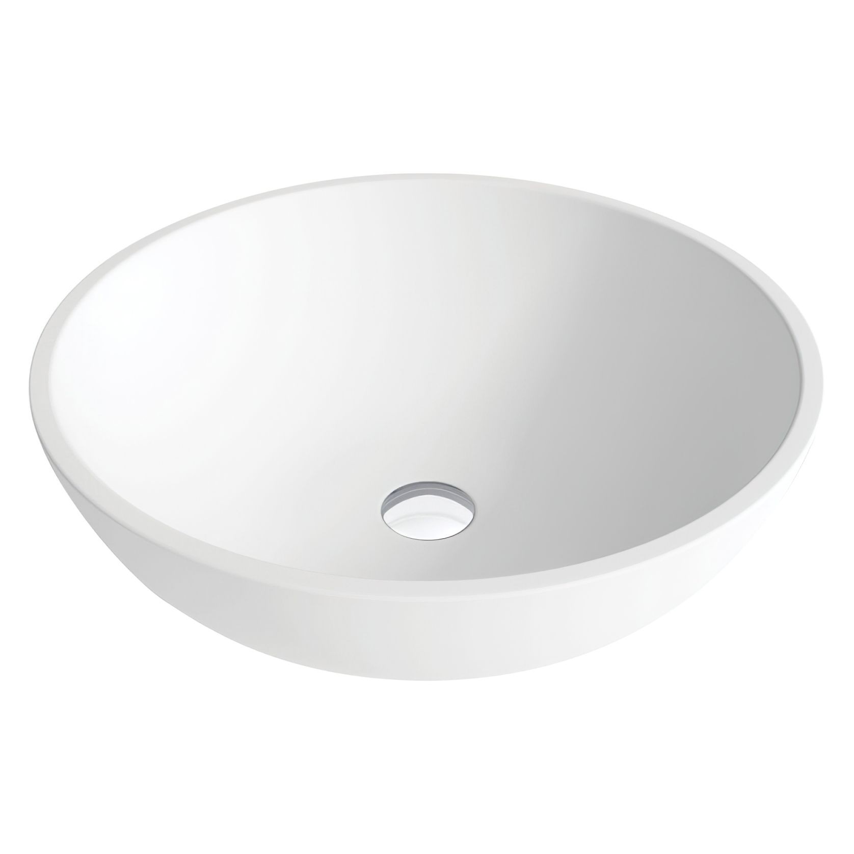 Lexy Cast Stone Above Counter Basin, Matte White | ArchiPro AU