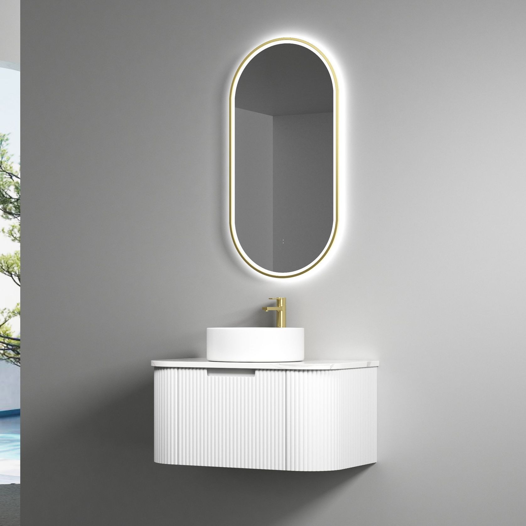 Aulic Petra Wall Hung Vanity 750mm | ArchiPro AU