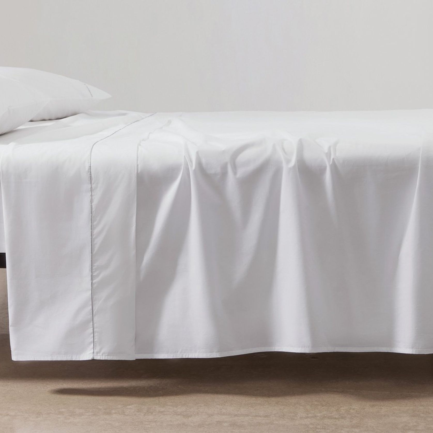 Cotton Percale Flat Sheets with Piping | ArchiPro AU