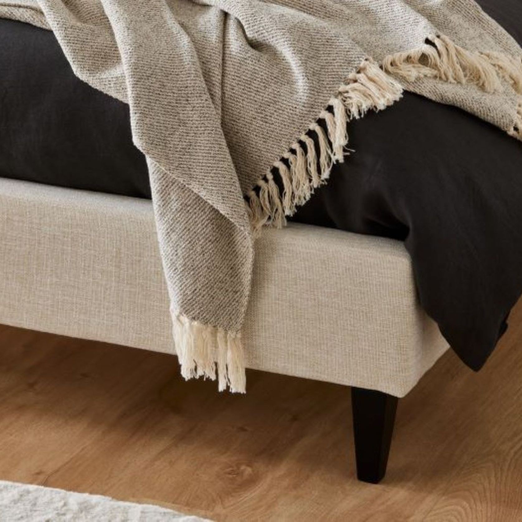 Cannes 2PCE Queen Upholstered Headboard and Base Bundle | ArchiPro AU