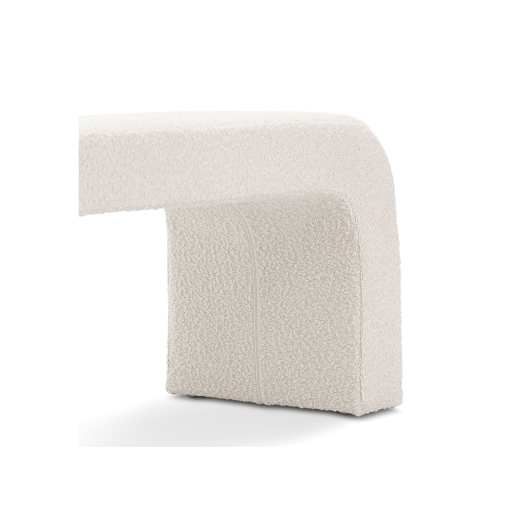 Harper 120cm Arch Bench Seat | Cream Bouclé | ArchiPro AU