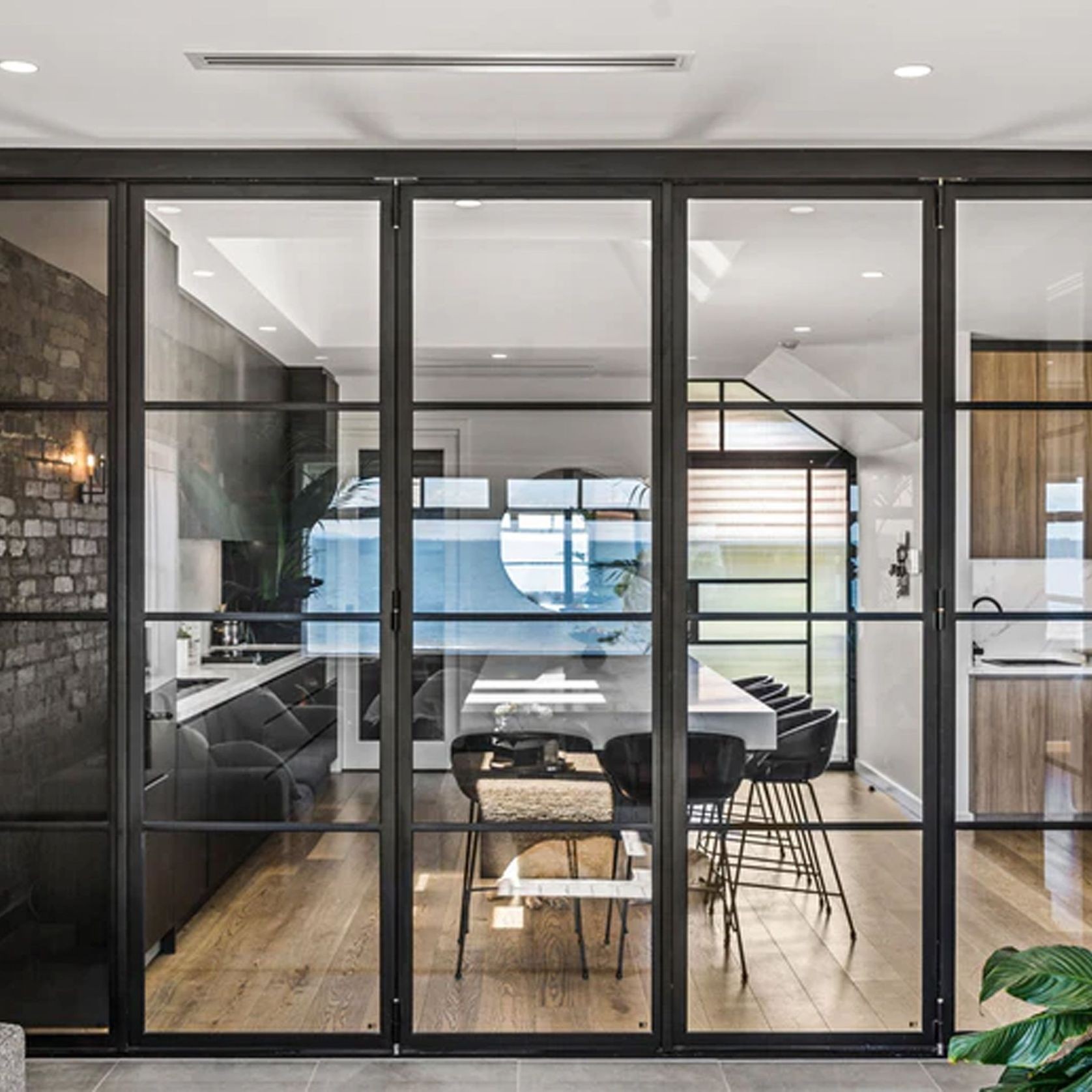 Steel Frame Glass Bifold Doors - Galvanised FPS50 | ArchiPro AU