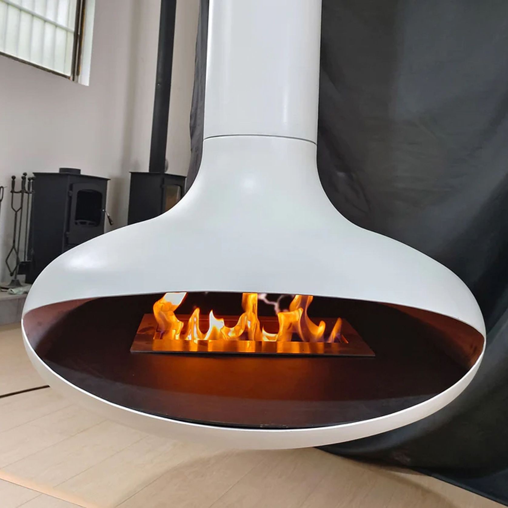 Zen Elegante 800 Bio-Ethanol Suspended Fireplace | ArchiPro AU