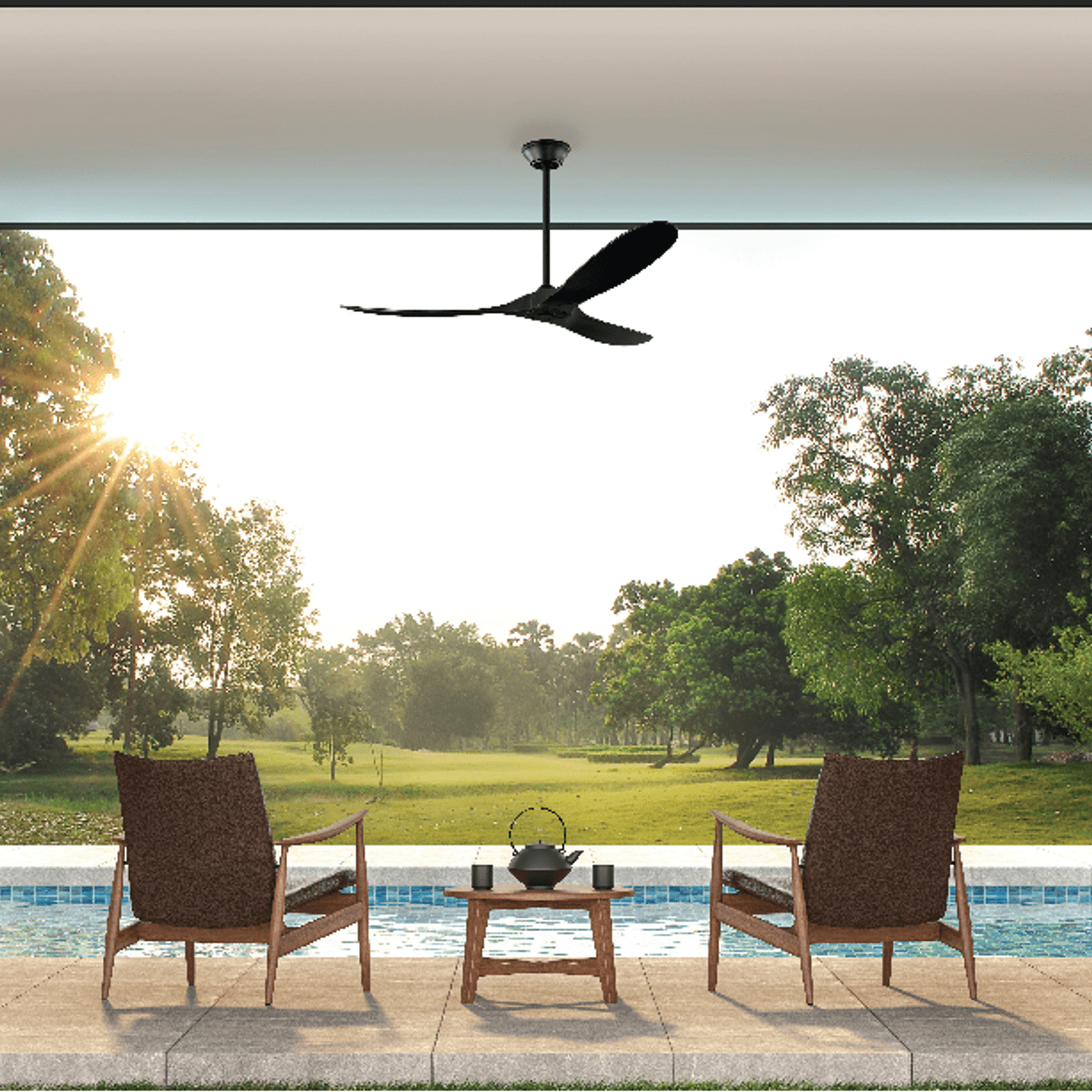 Milano SLIDER Ceiling Fan Junior Matt Black | ArchiPro AU