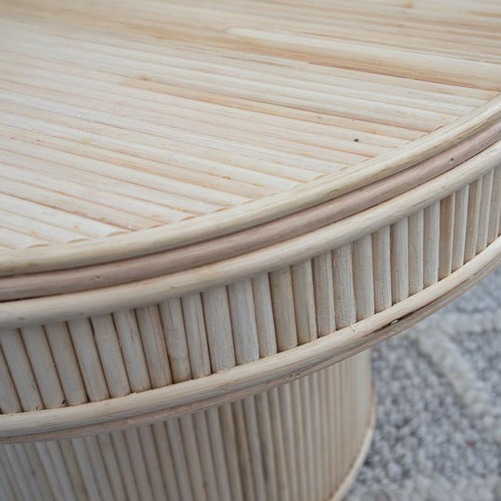 Nobu Rattan Reed Coffee Table 120cm | ArchiPro AU