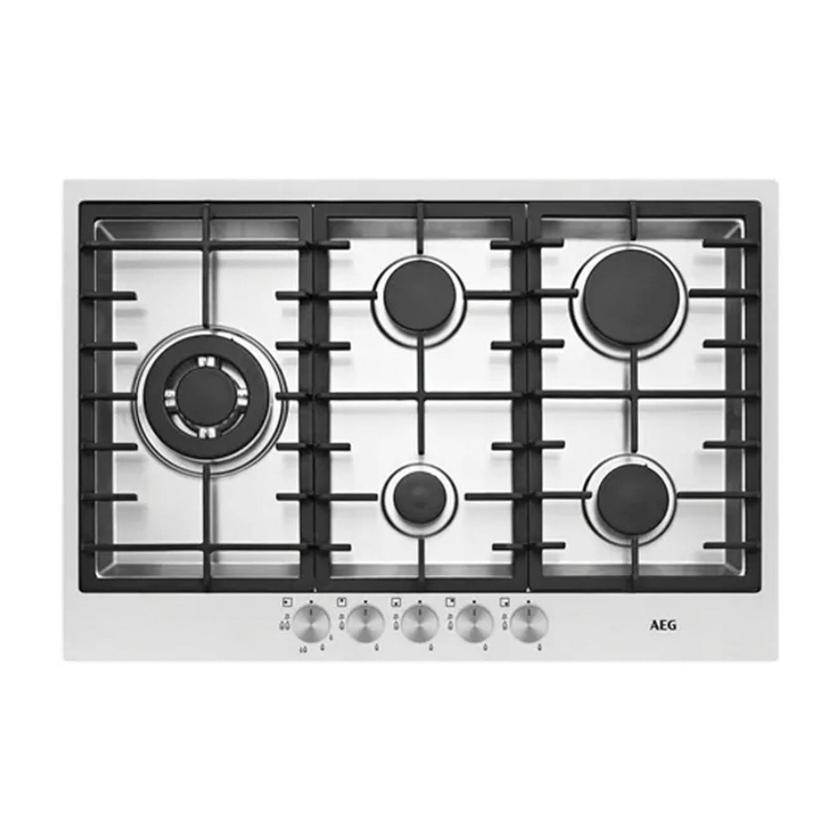 AEG 75cm 5 Burner Gas Cooktop - Stainless Steel | ArchiPro AU