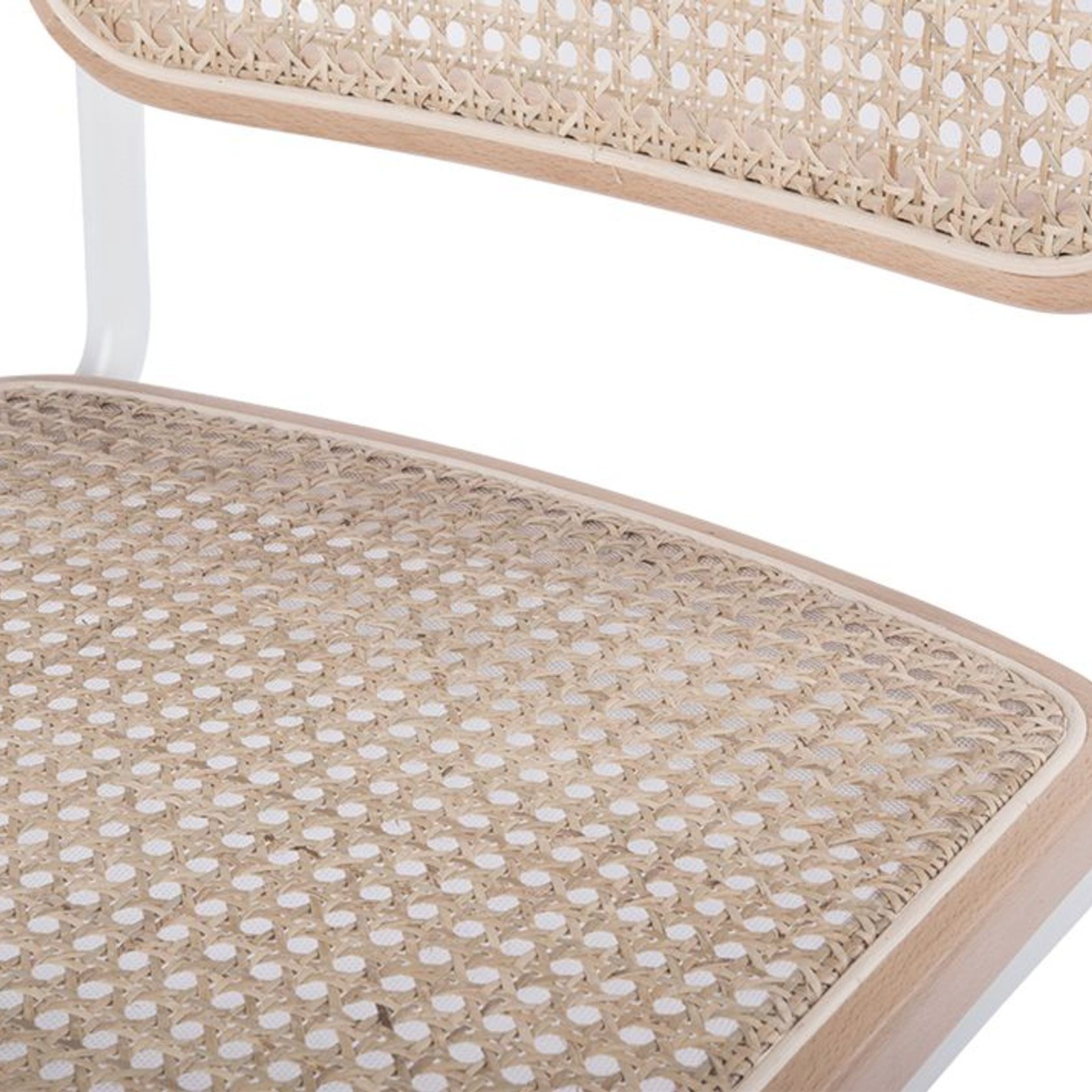 Calibre Chair - White with Natural Cane | ArchiPro AU