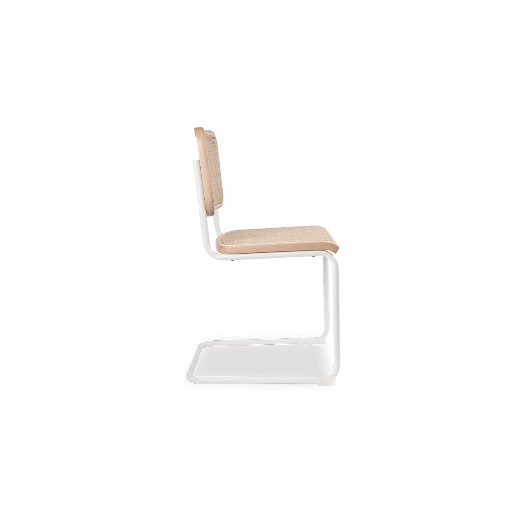 Calibre Chair - White with Natural Cane | ArchiPro AU