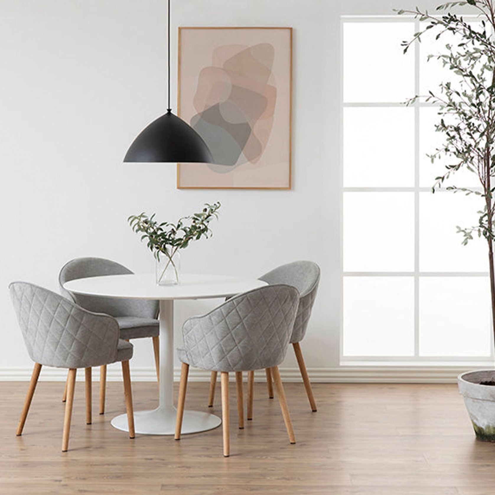 TITAN Round Dining Table 110cm - White | ArchiPro AU