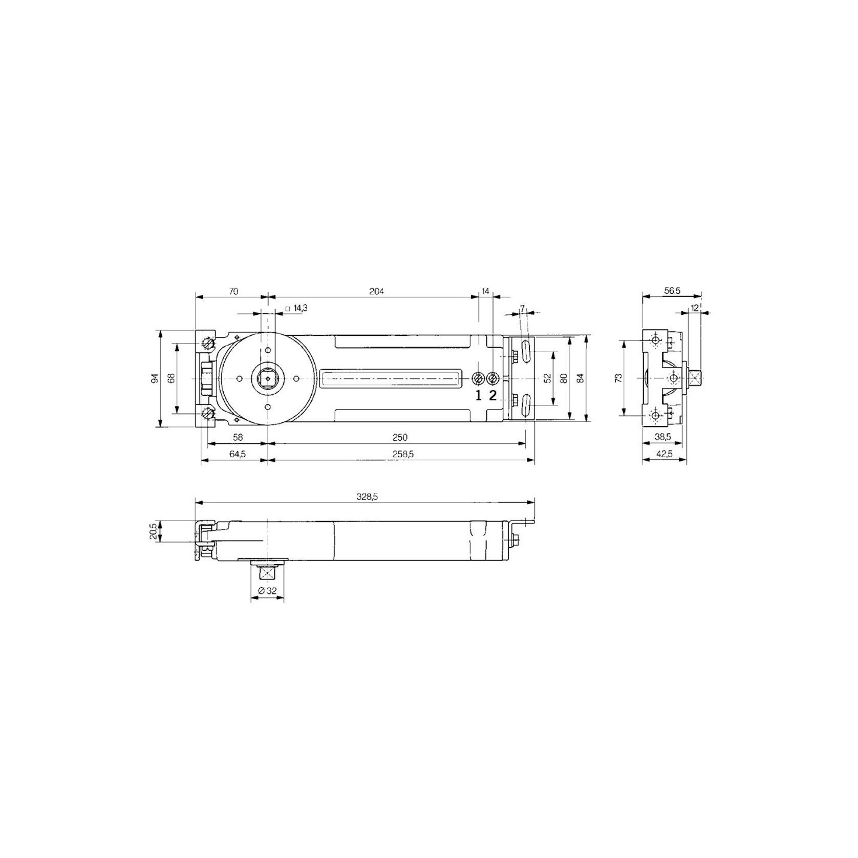 Dorma RTS85A EN4 Transom Closer Set Non Hold Open | ArchiPro AU