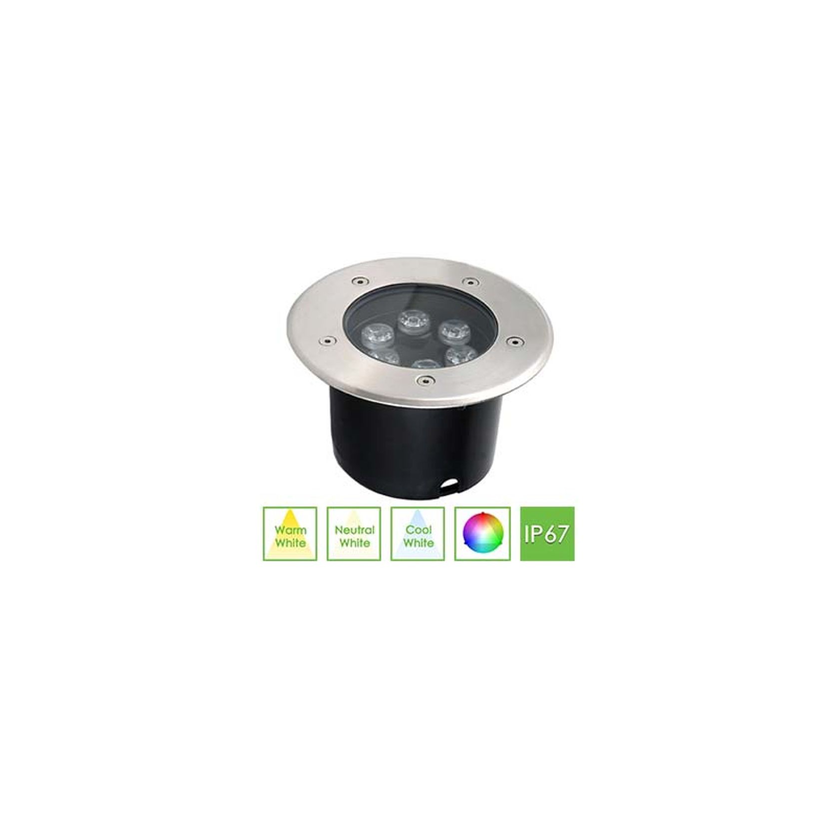 6W Round Inground Uplight | ArchiPro AU