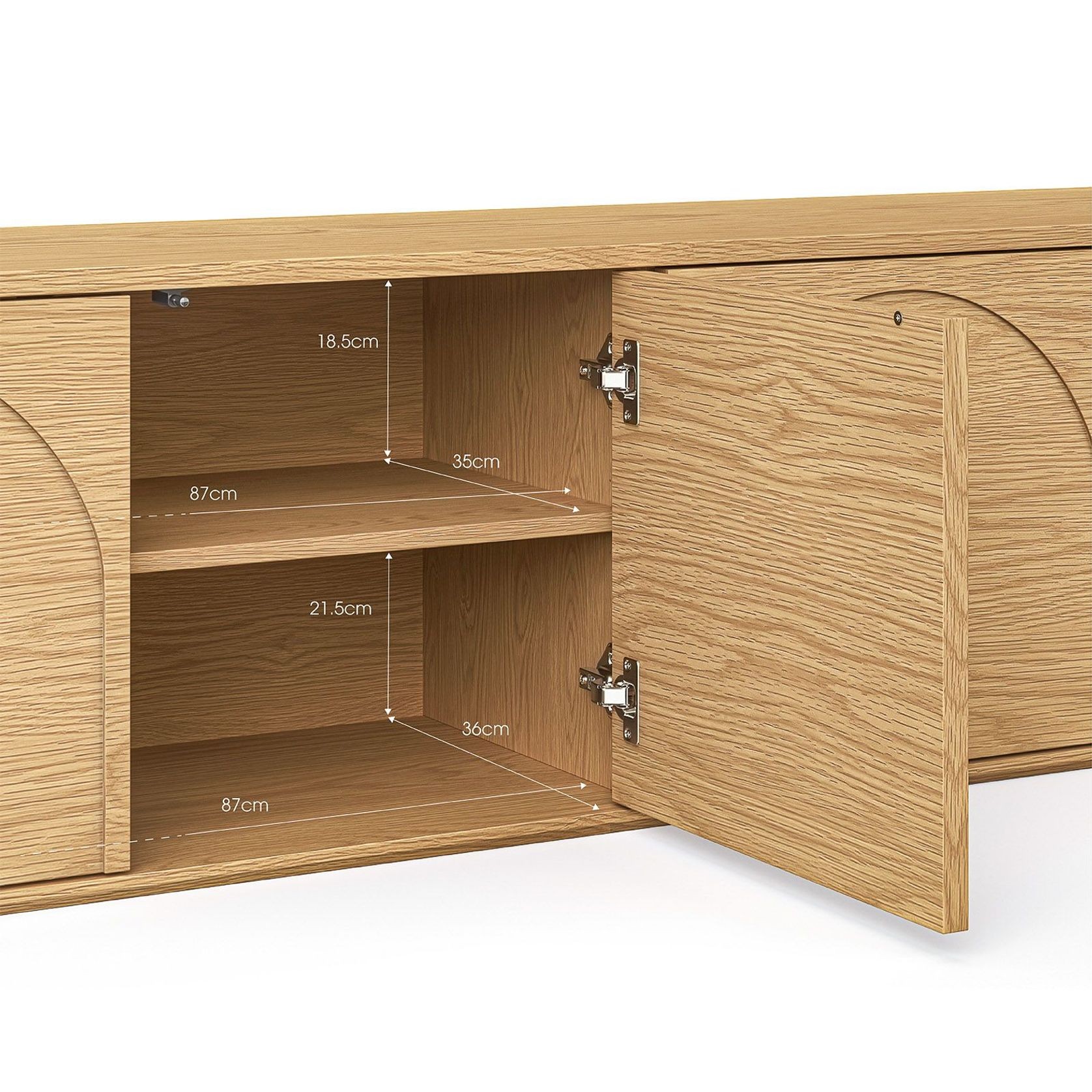 Aurora 4 Door Arch TV Entertainment Unit | Natural Oak | ArchiPro AU
