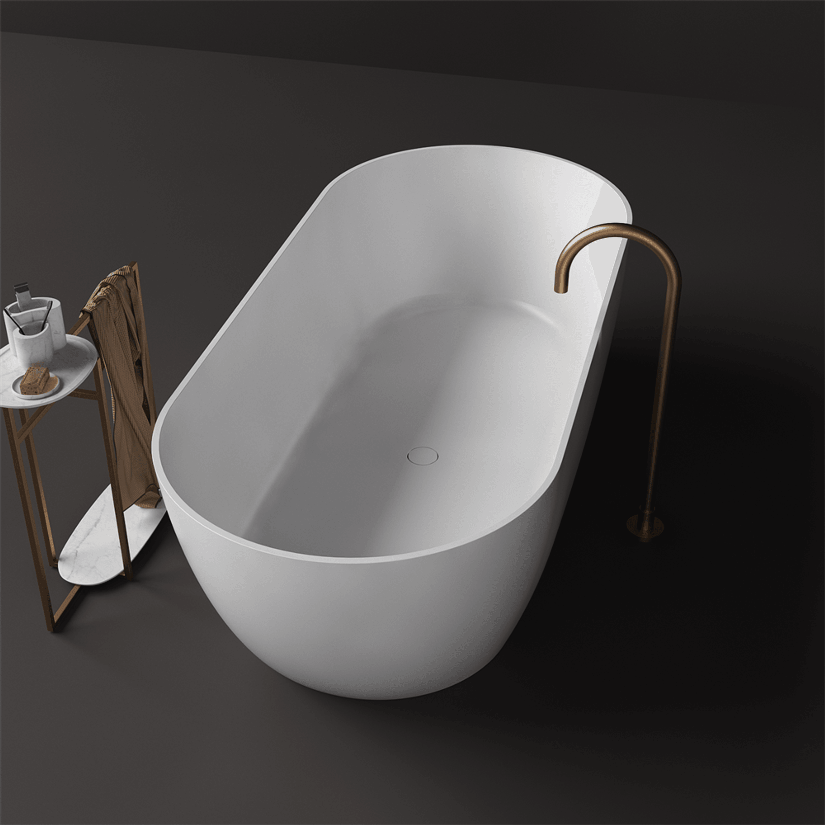 Slimline Justina Lightweight Stone Bath Various Sizes | ArchiPro AU