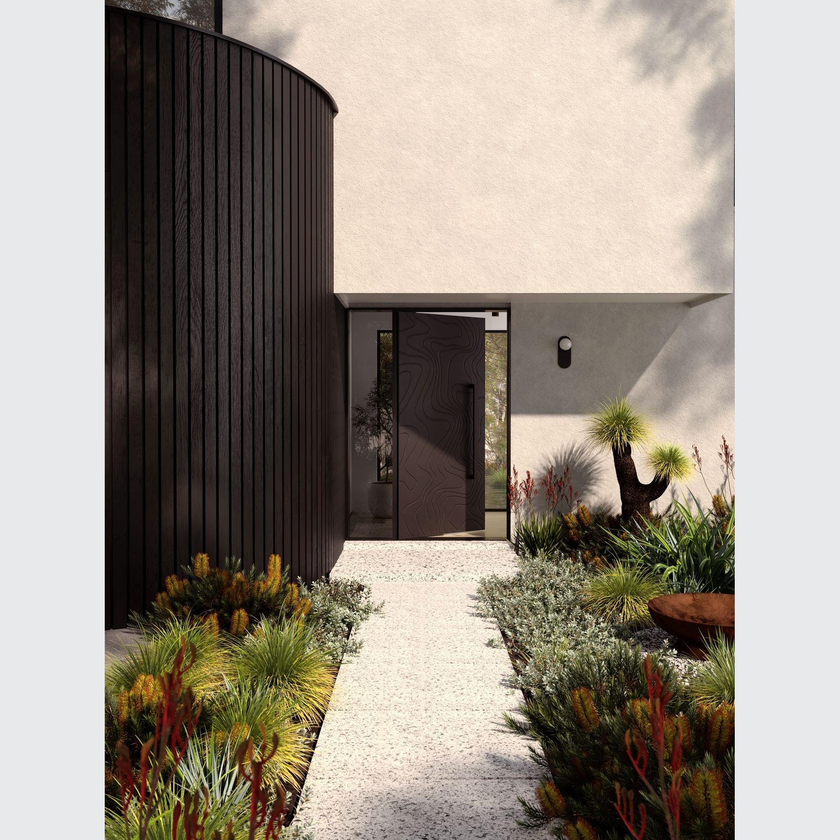 Meta 4 Patterned Aluminium FL Door | ArchiPro AU