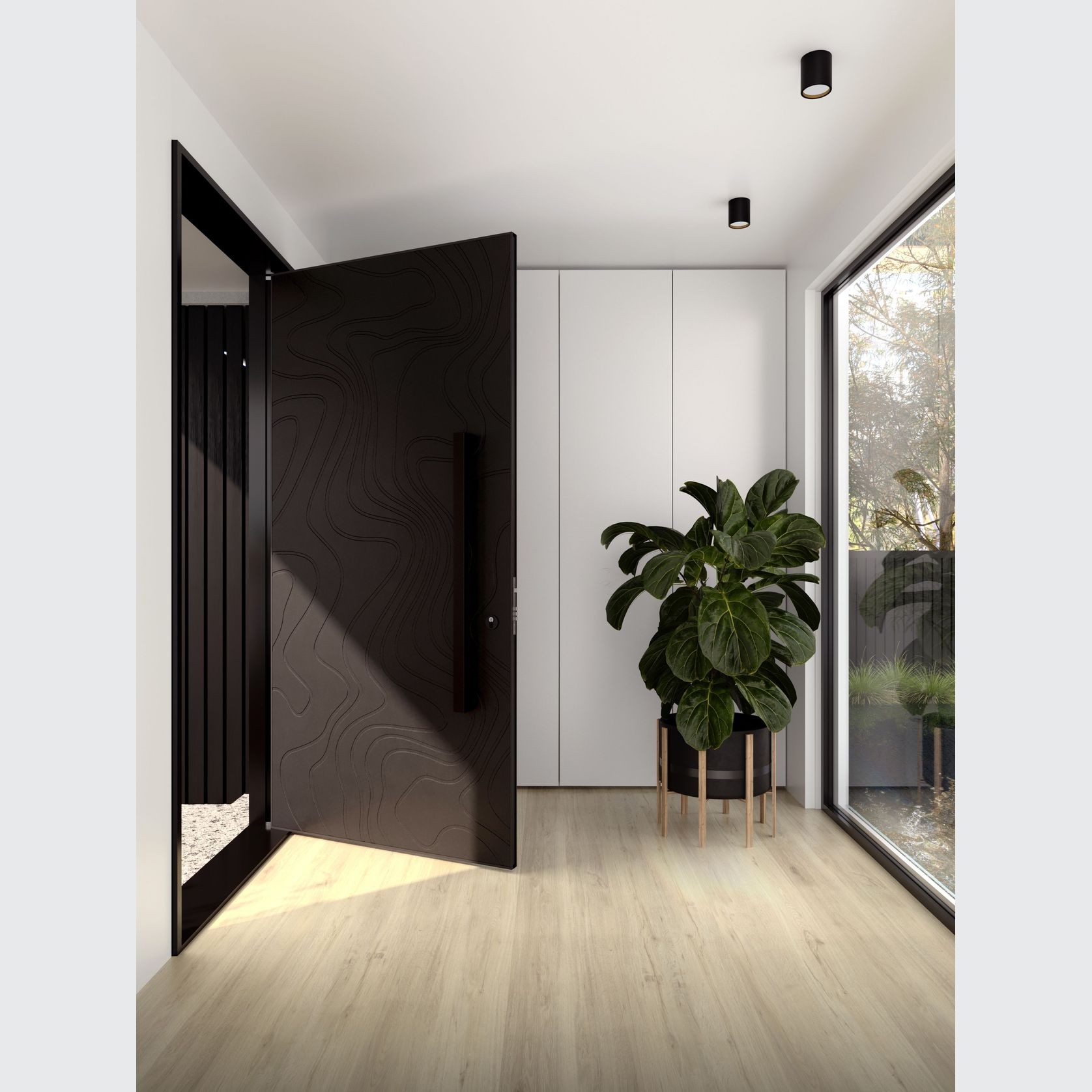 Meta 4 Patterned Aluminium FL Door | ArchiPro AU