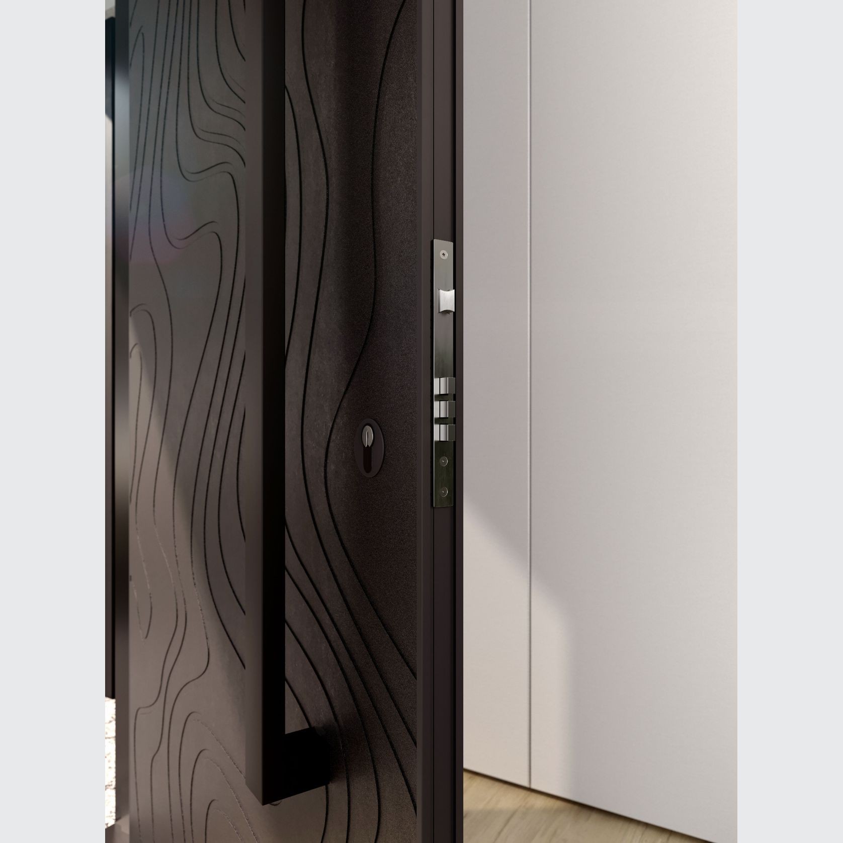Meta 4 Patterned Aluminium FL Door | ArchiPro AU