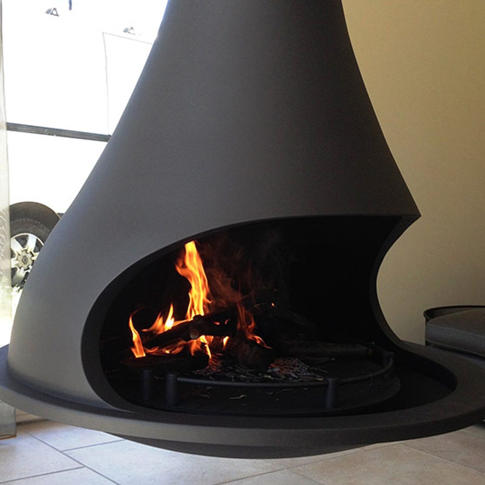 JC Bordelet Tatiana 997 - Suspended Wood Fireplace | ArchiPro AU