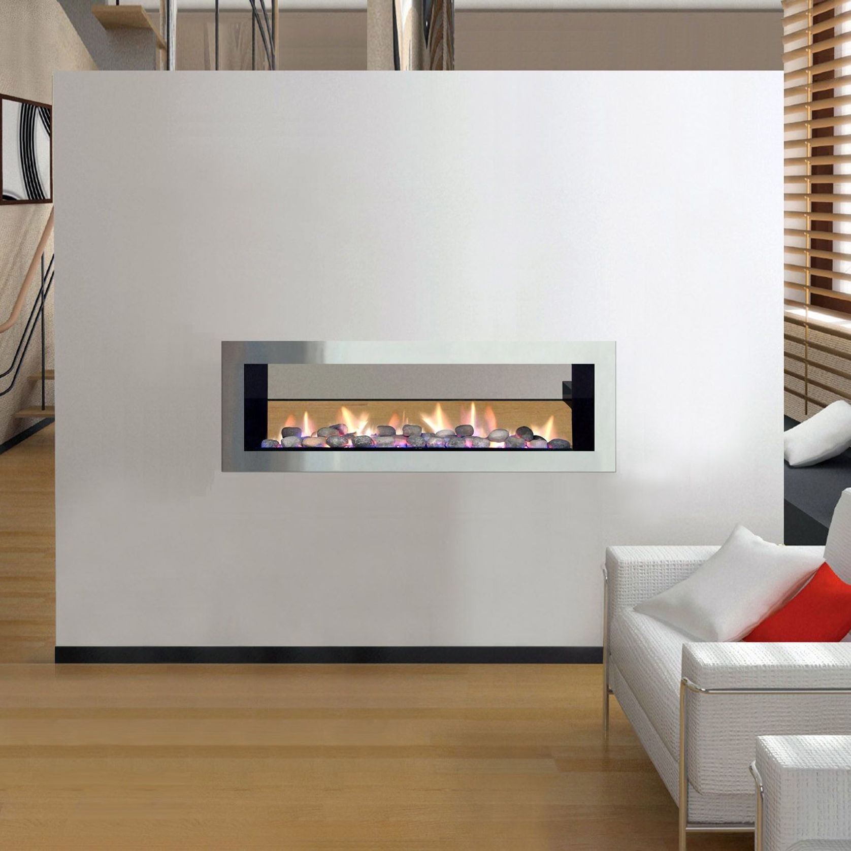 Horizon Lowline Double Sided | Gas Fireplace | ArchiPro AU