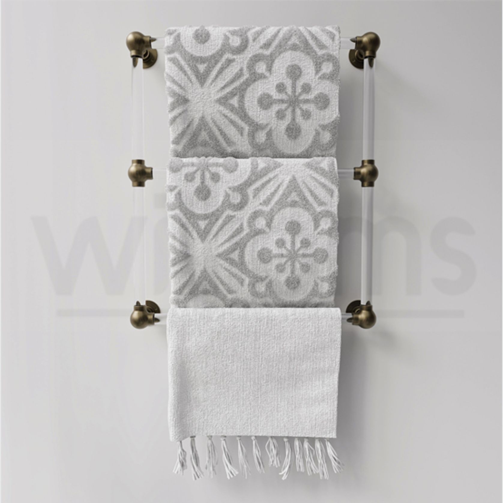 Three-Bar Lucite Towel Rack | ArchiPro AU