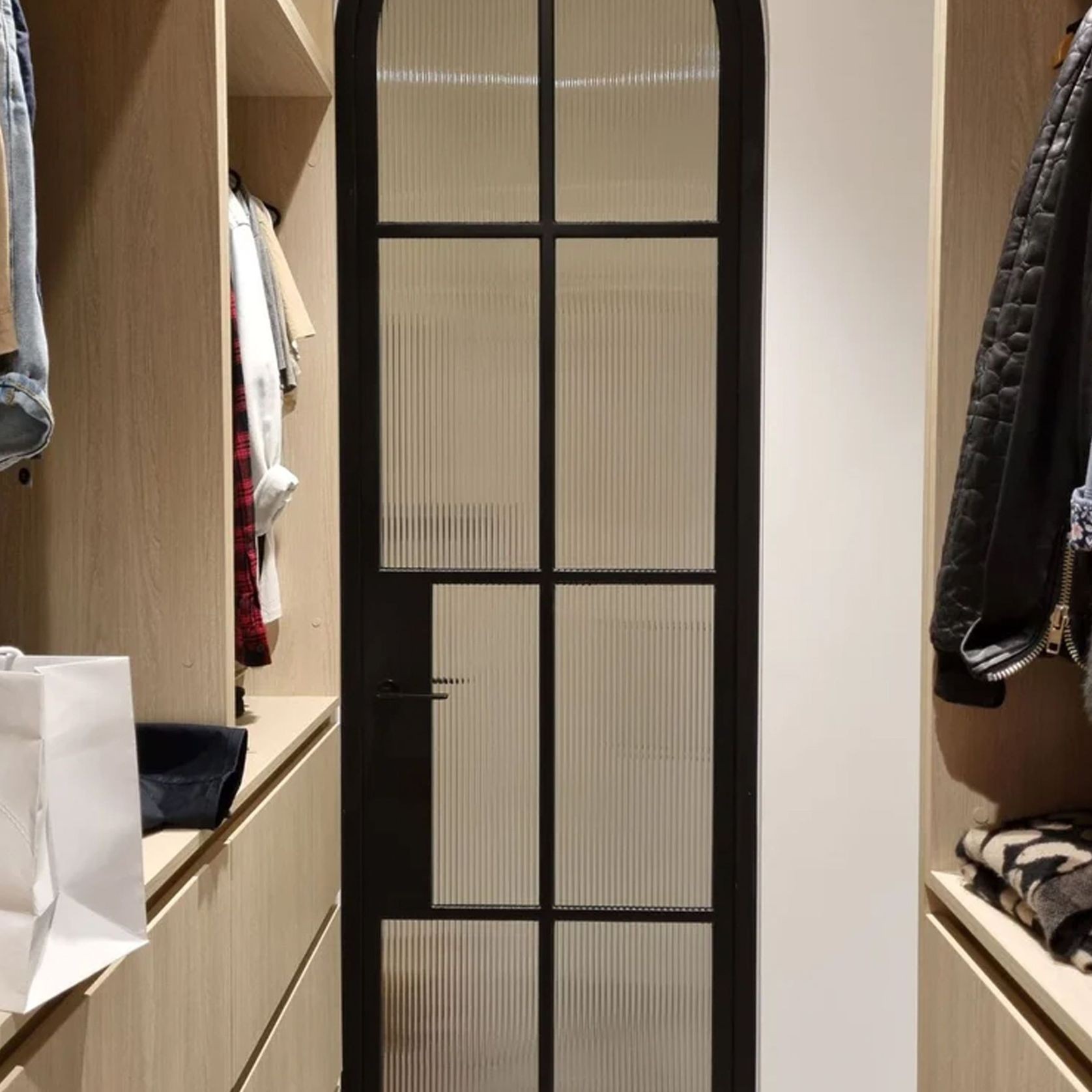 Arch Steel Frame Glass Hinge Doors - Galvanised FPS50 | ArchiPro AU