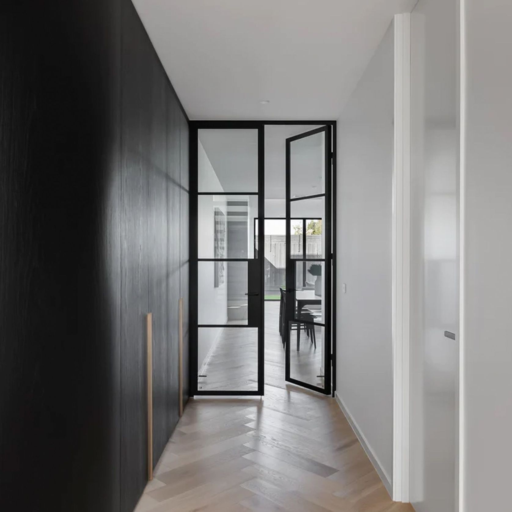 Steel Frame Glass Hinge Doors - Galvanised FPS50 | ArchiPro AU